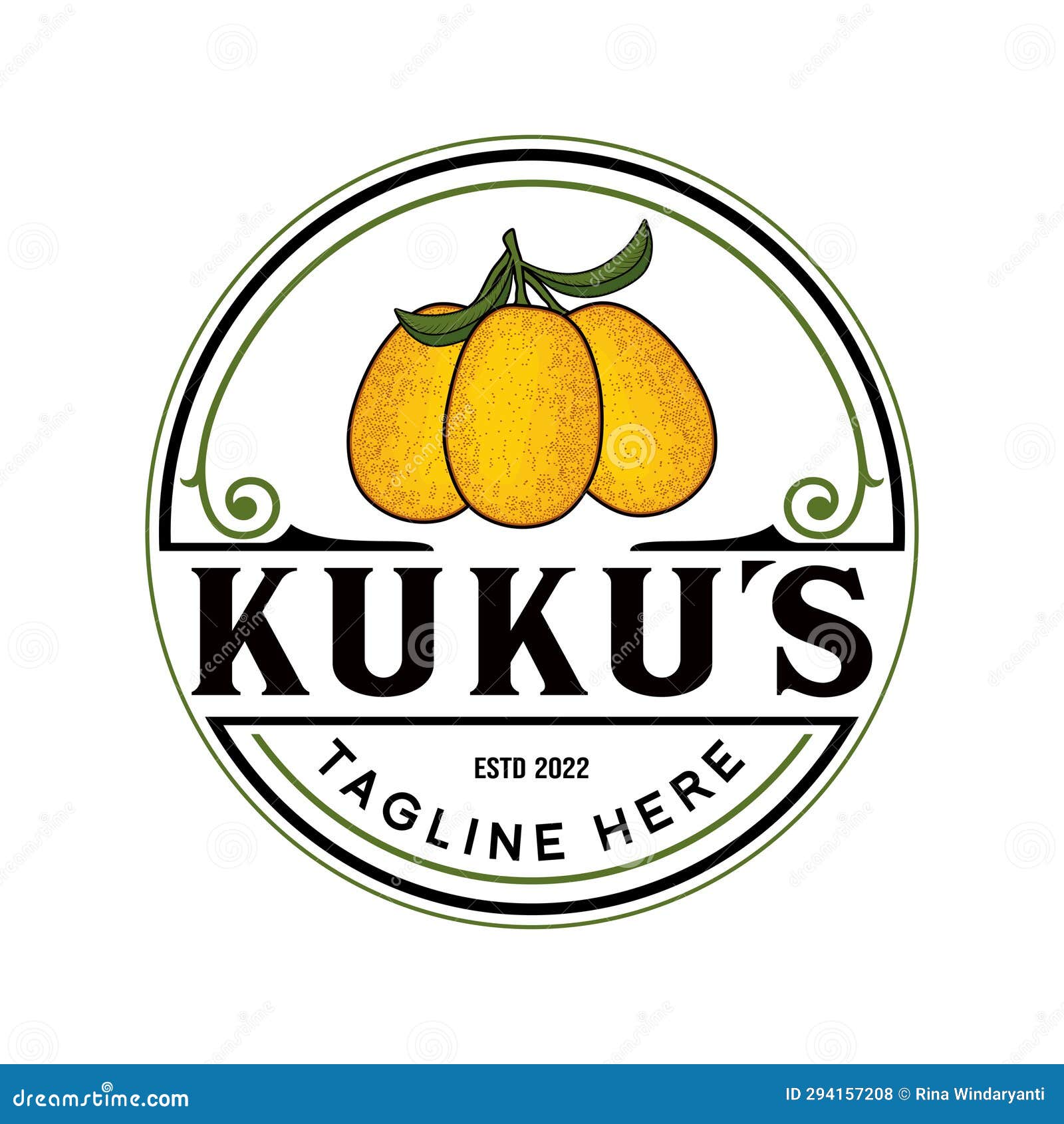 Kumquat Vector Logo Design. Stock Vector - Illustration of basic, brand ...