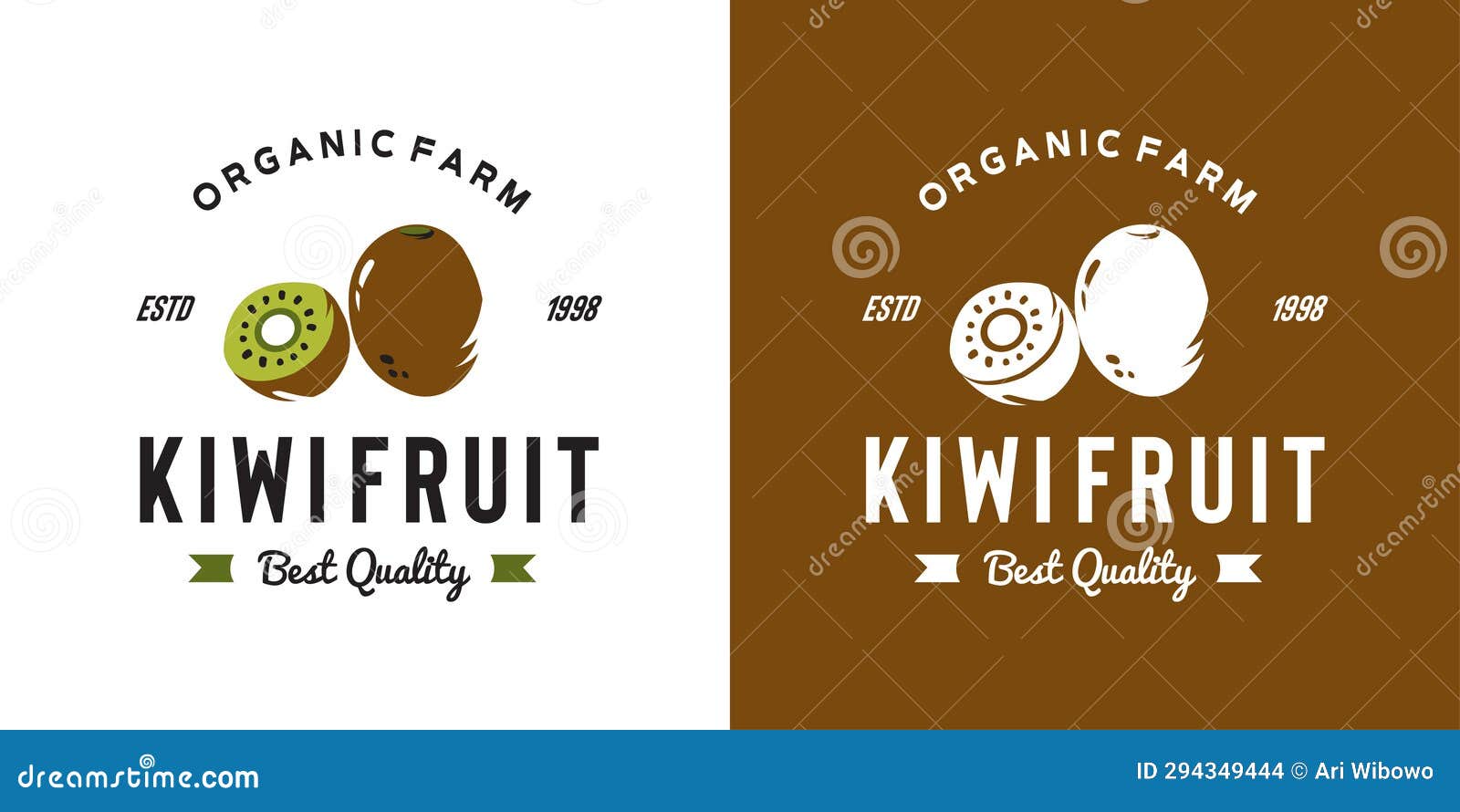 Vintage Kiwi Fruit Logo Illustration Suitable for Fruit Shop and Fruit ...