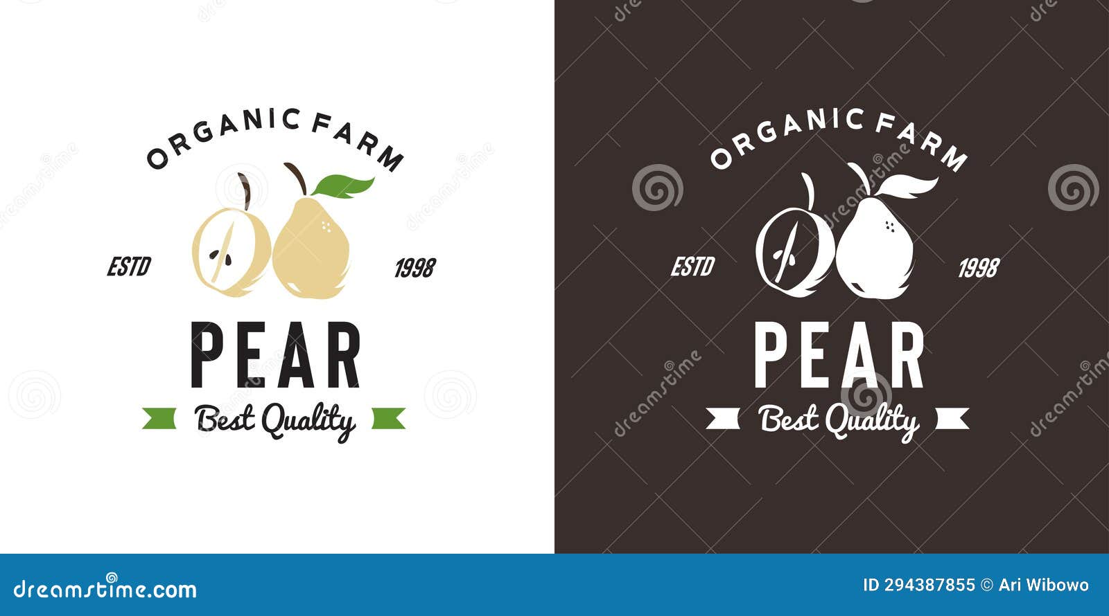 Vintage Pear Fruit Logo Illustration Suitable for Fruit Shop and Fruit ...