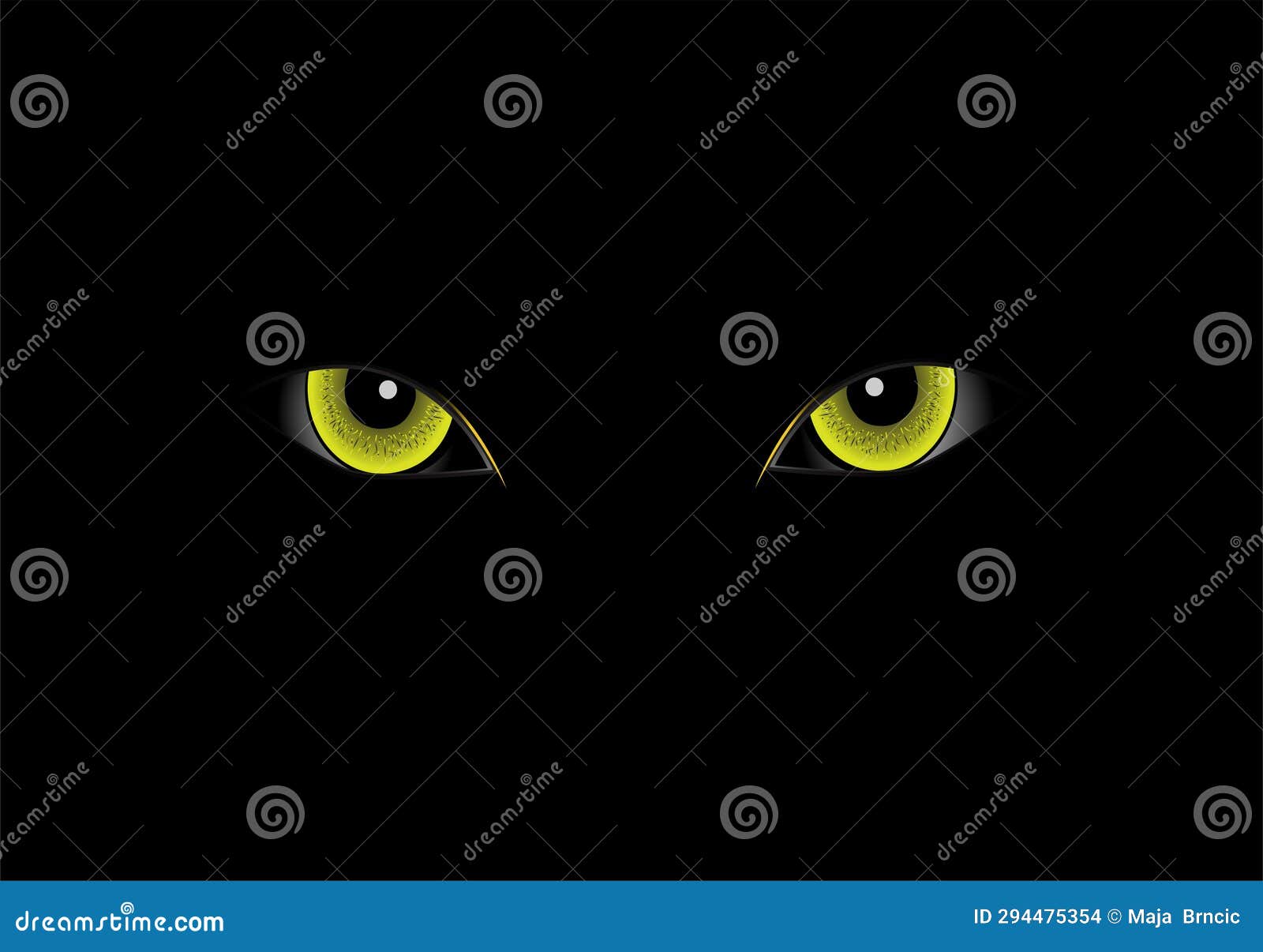 Scary Eyes Background for Halloween or Day of the Dead Yellow Color ...