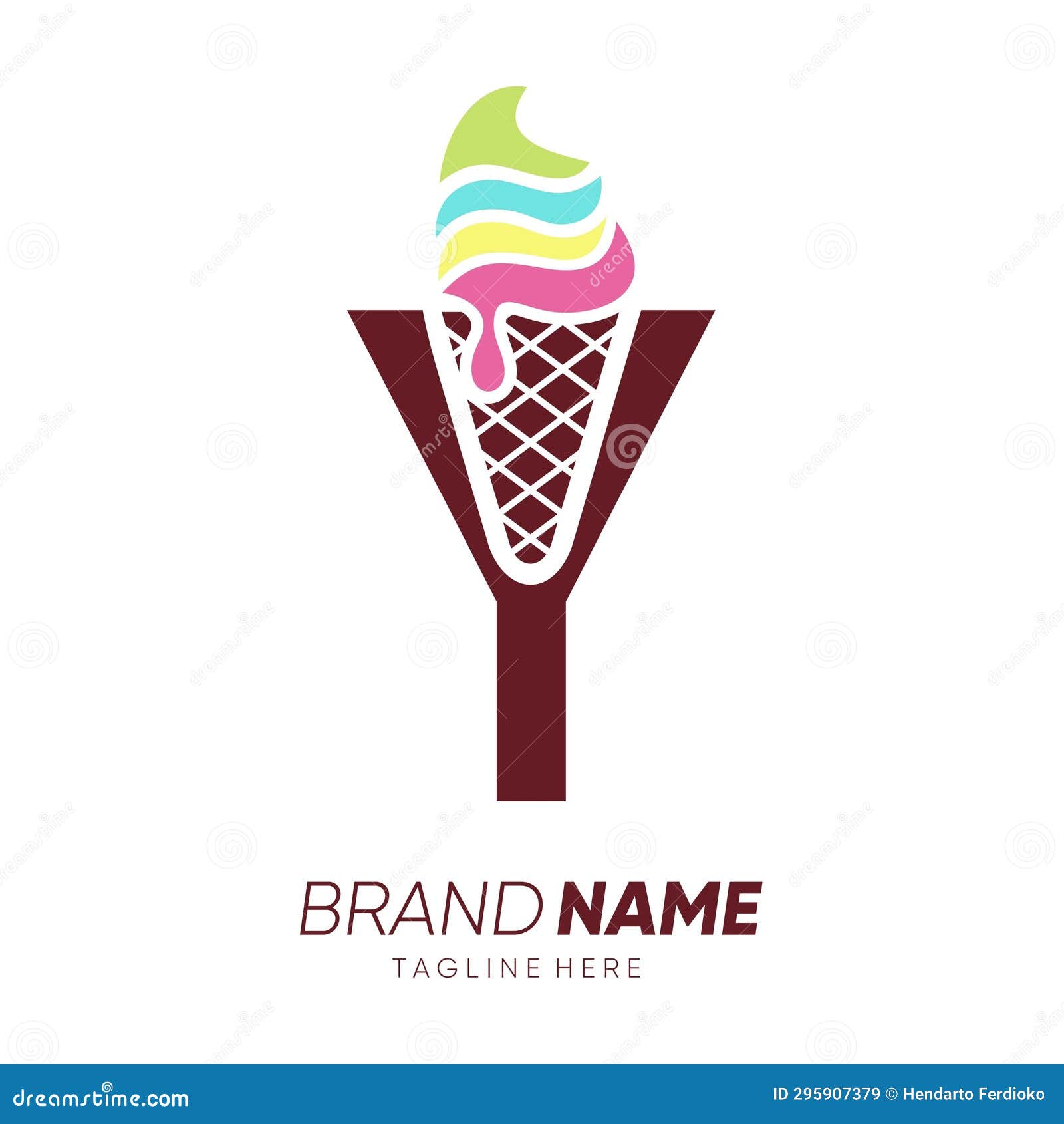 Initial Letter Y Ice Cream Logo Design Vector Icon Graphic Emblem ...