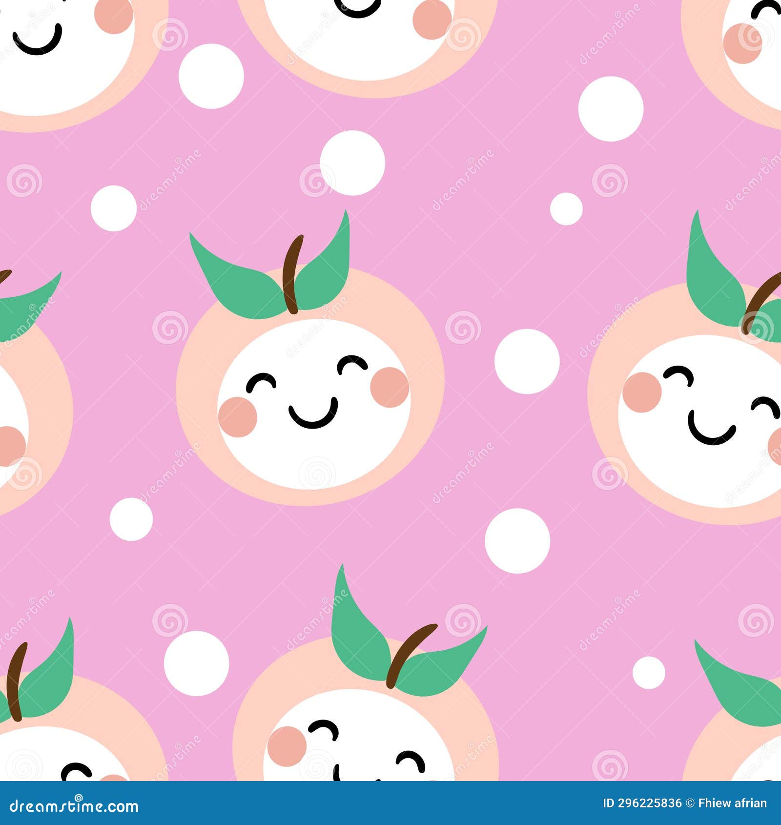 Peaches Set. Cute Peach Fruit. Simple Flat Doodle Cartoon Vector ...