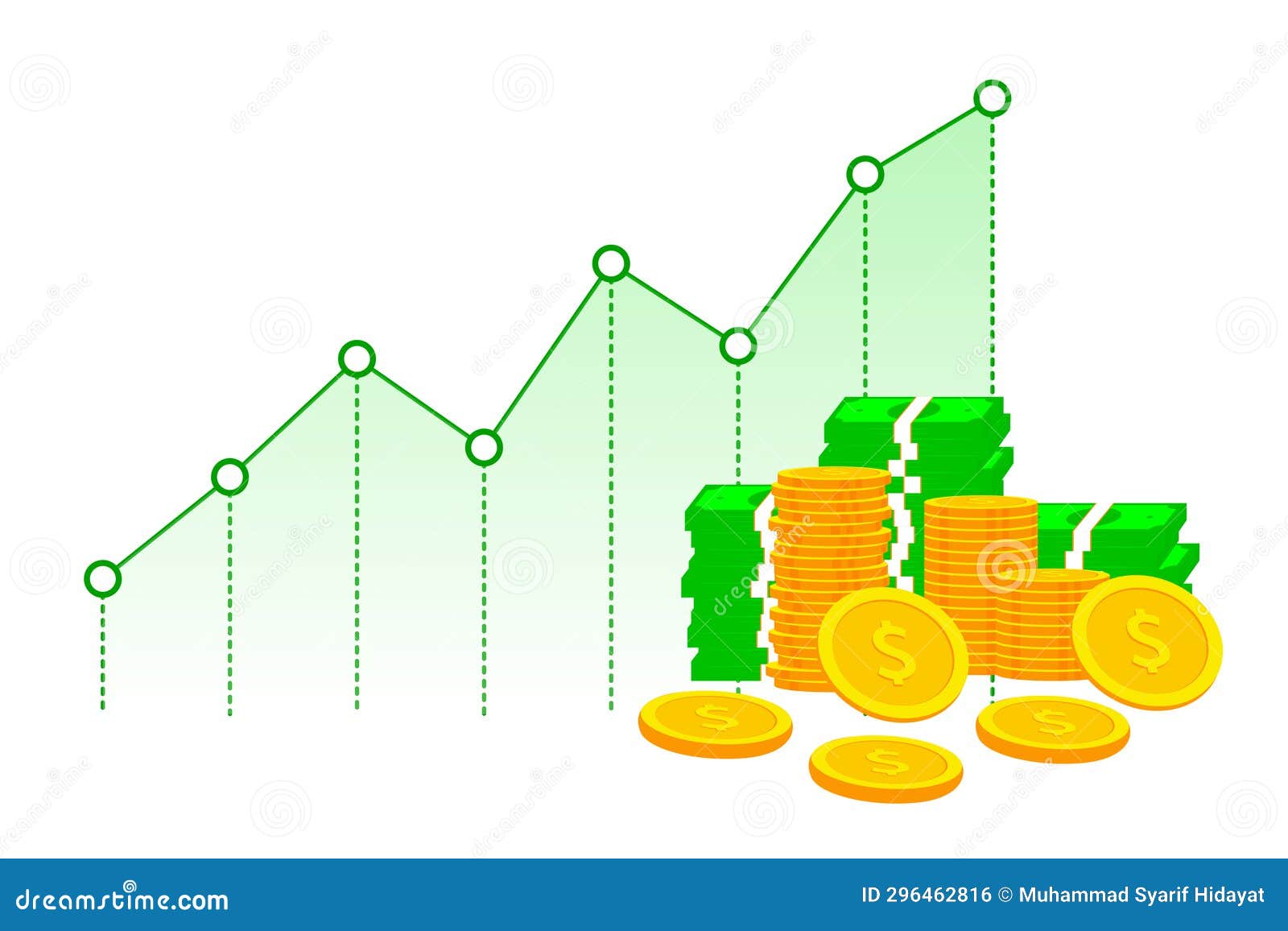 Money graph image stock illustration. Illustration of logo - 296462816