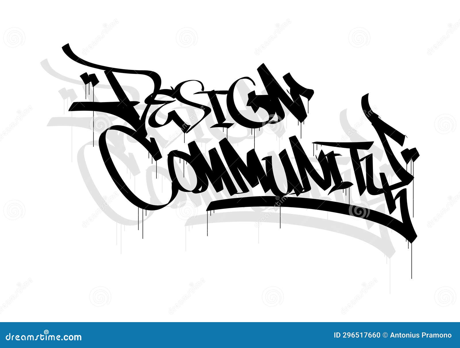DESIGN COMMUNITY Word Graffiti Tag Style Stock Vector - Illustration of ...