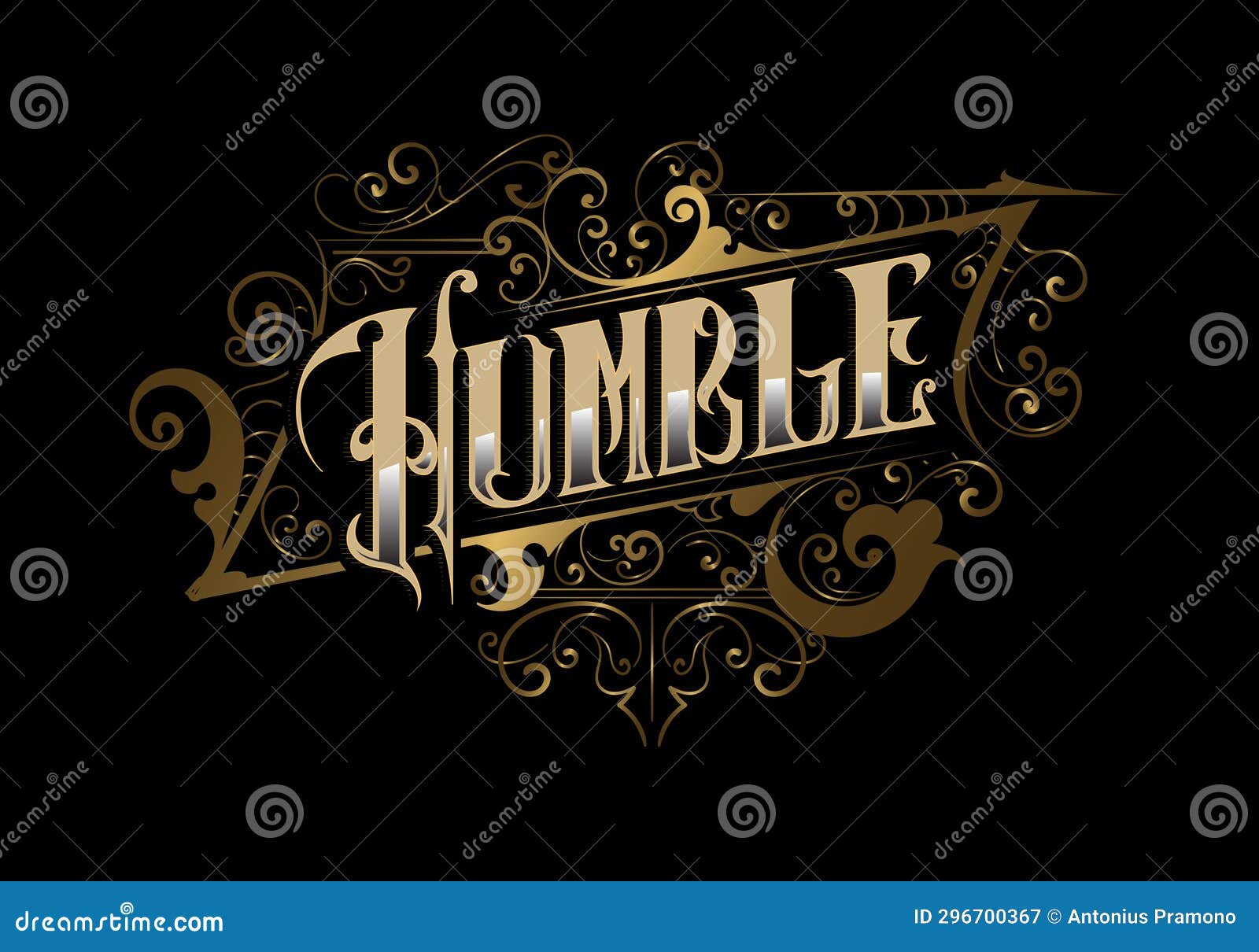 HUMBLE Word Custom Lettering Style Stock Vector - Illustration of ...