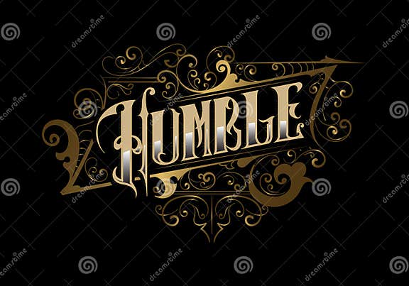 HUMBLE Word Custom Lettering Style Stock Vector - Illustration of ...