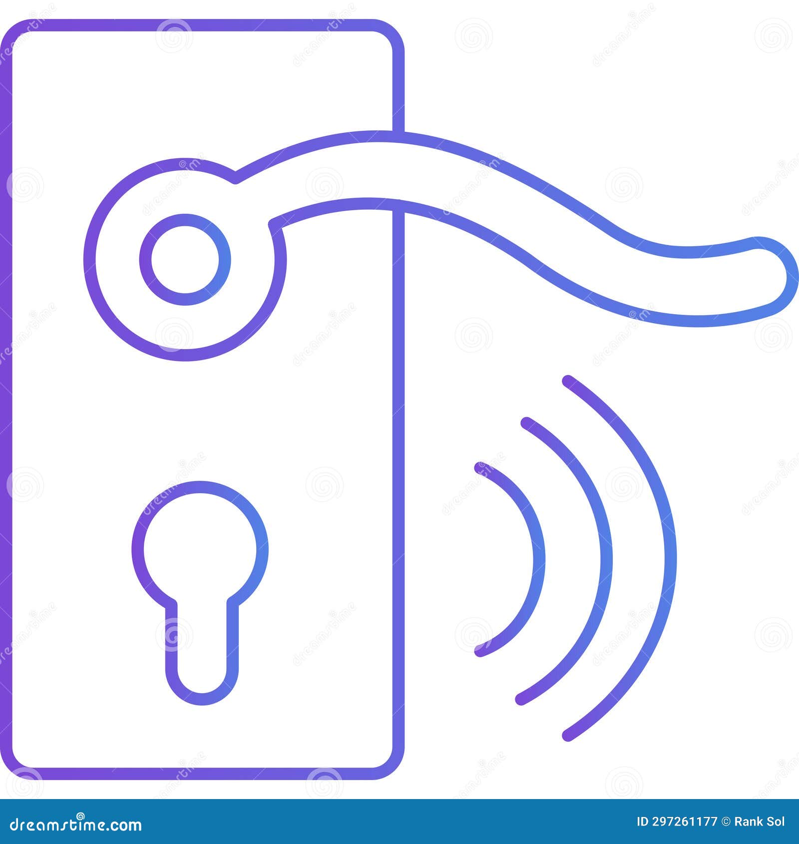 Door Handle Which Can Easily Modify or Edit Stock Vector - Illustration ...