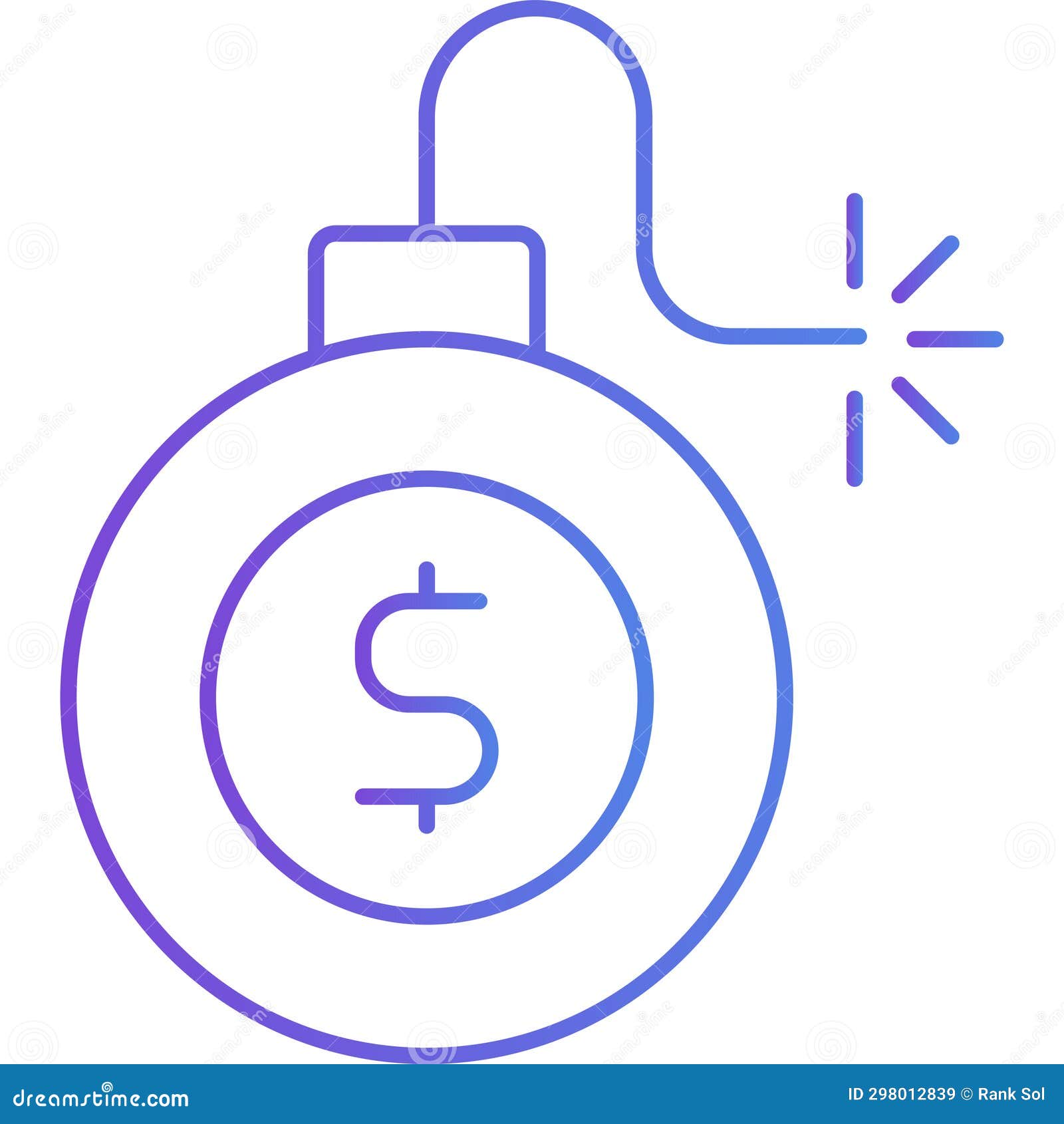 Dollar Bomb Which Can Easily Modify or Edit Stock Vector - Illustration ...