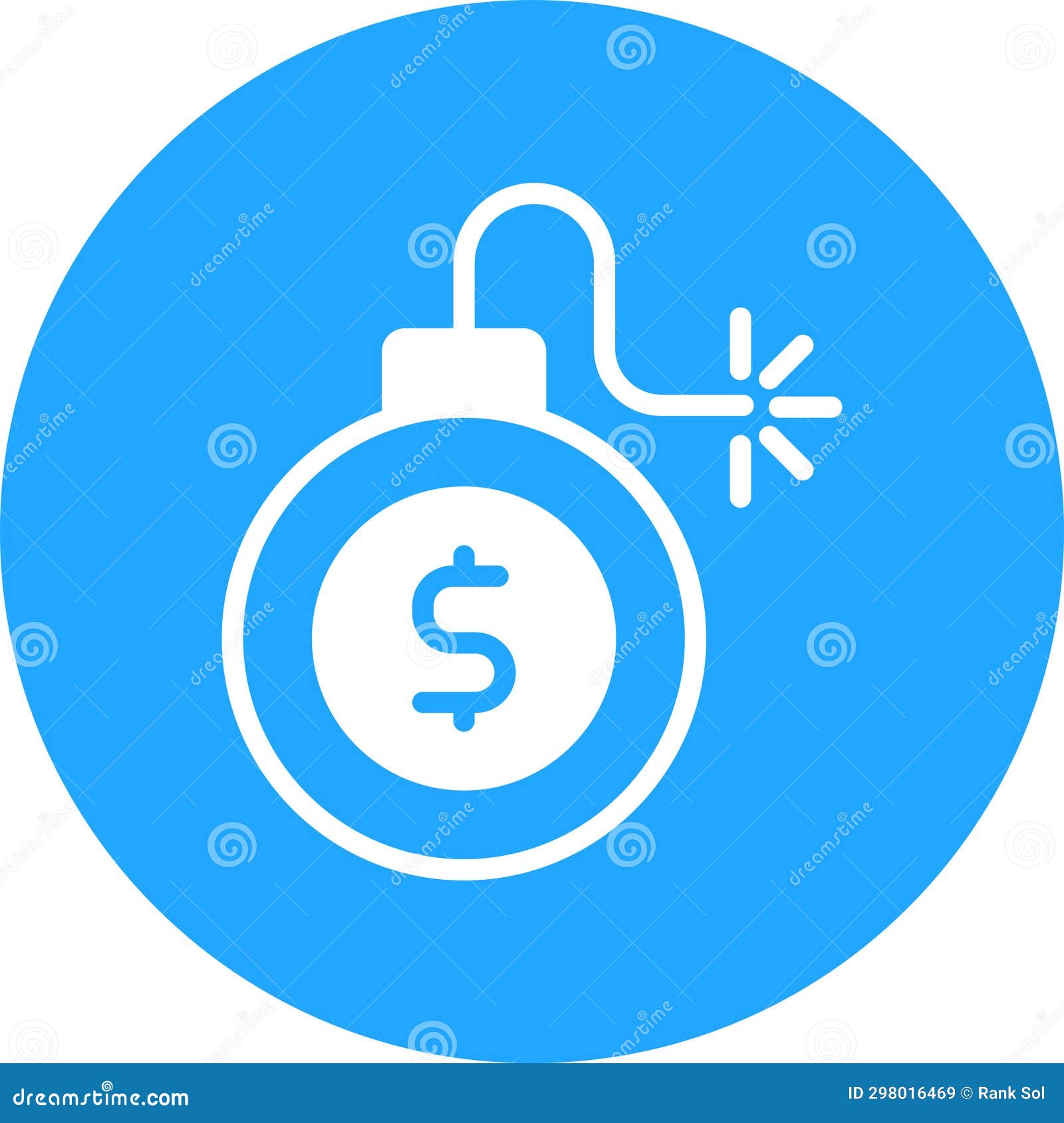 Dollar Bomb Which Can Easily Modify or Edit Stock Vector - Illustration ...