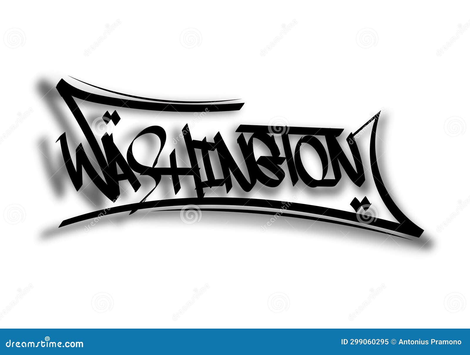 WASHINGTON Word Graffiti Tag Style Stock Illustration - Illustration of ...