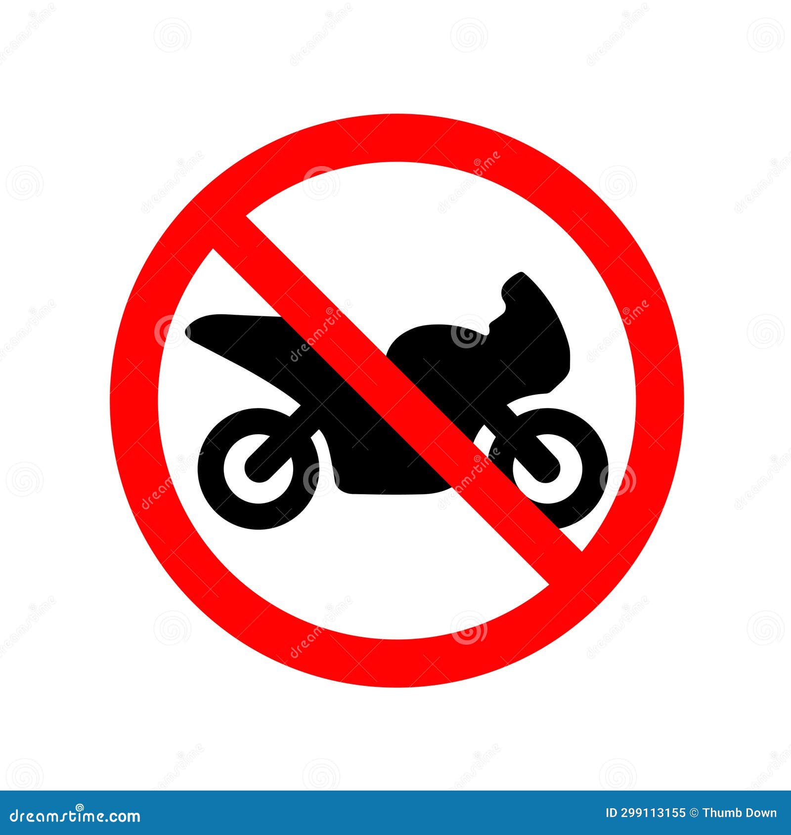 Prohibiting Motorcycle Sign, Isolated Motorcyclist Symbol In Red Circle ...