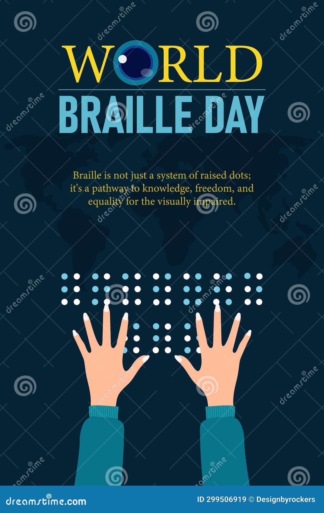 Louis Braille Inventor Of The Braille System Cartoon Vector ...