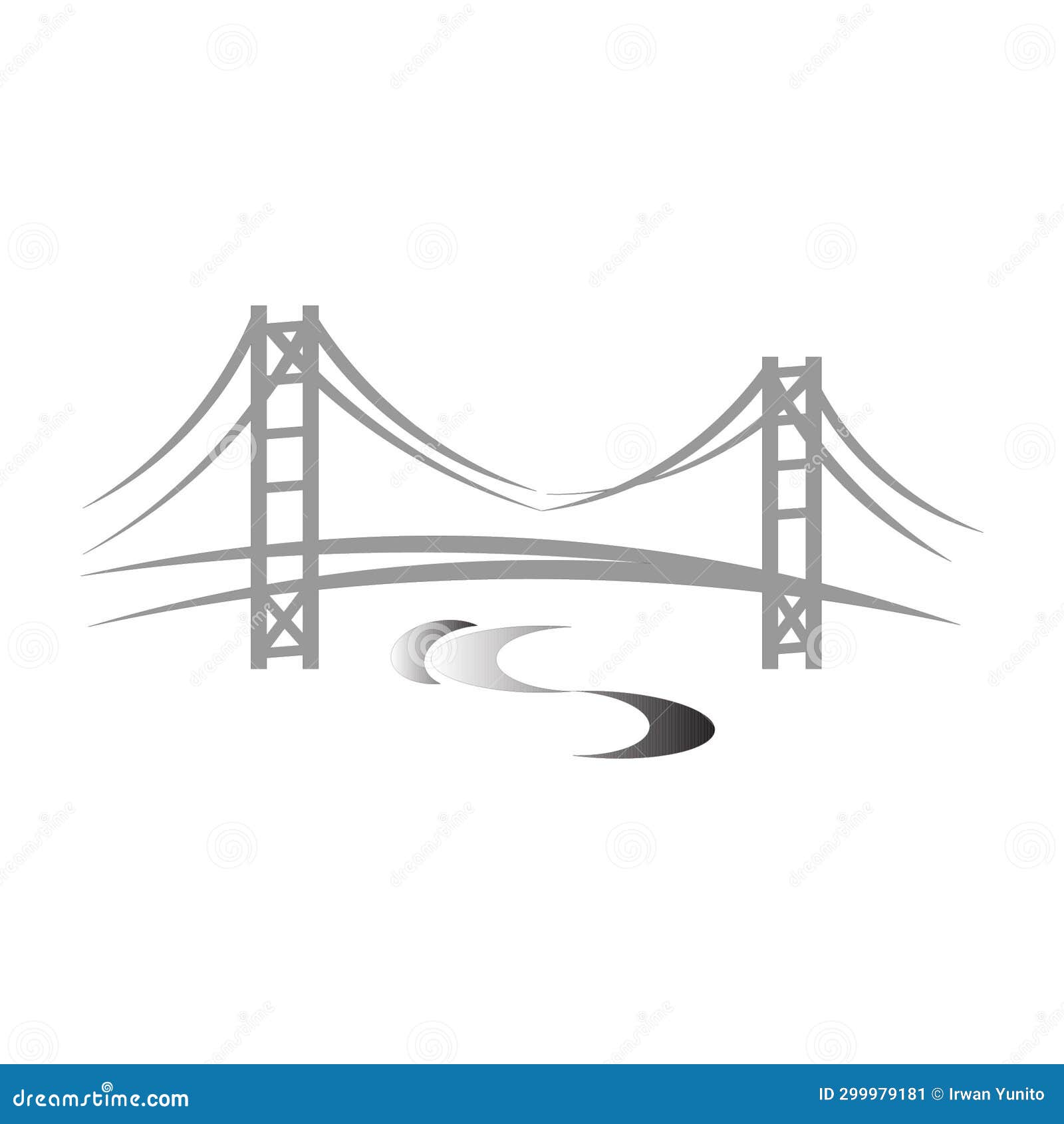 Icon Vector Bridge Template Design Trendy Stock Illustration ...