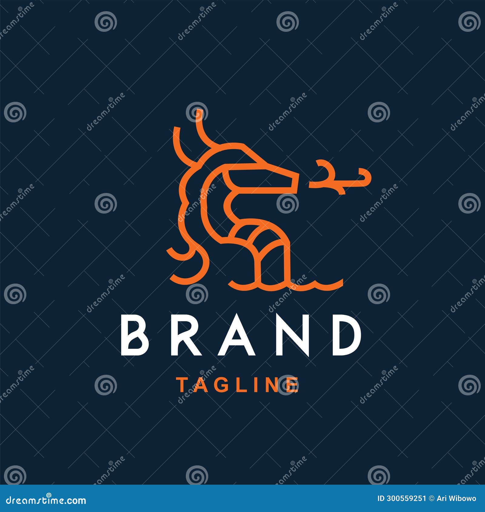 Vector Dragon Flat Monoline Stock Vector - Illustration of mascot, line ...