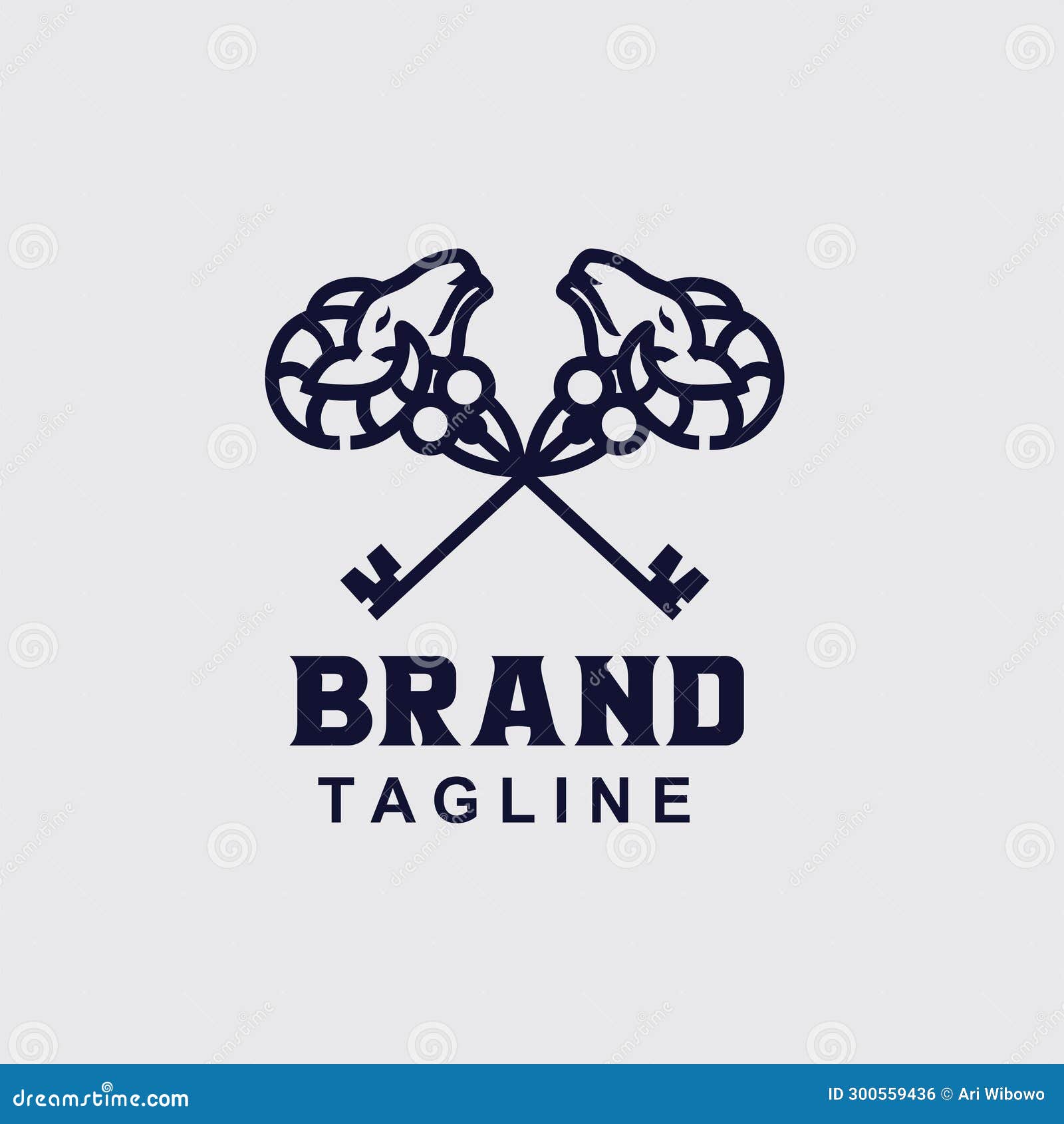 Vector Goat Key Cross Minimalist Simple Stock Vector - Illustration of ...