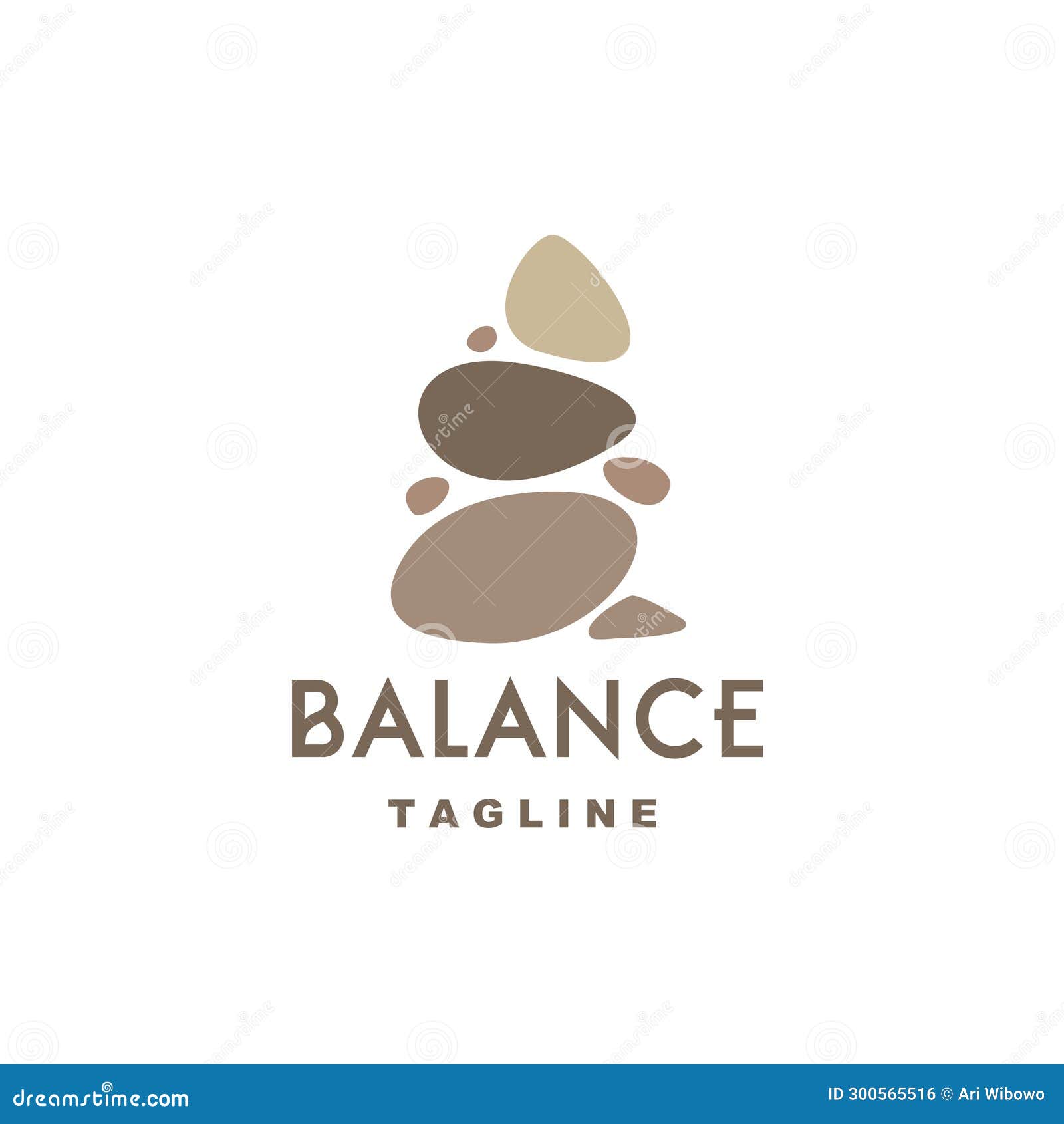 Balance Rock Minimalist Simple Logo Stock Vector - Illustration of ...