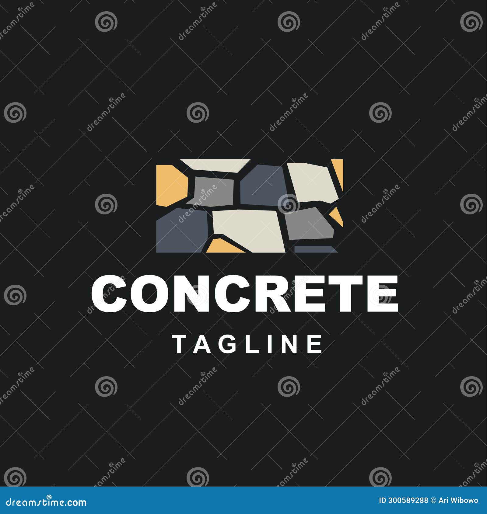 Concrete Simple Logo Vintage Stock Vector - Illustration of wall, stone ...