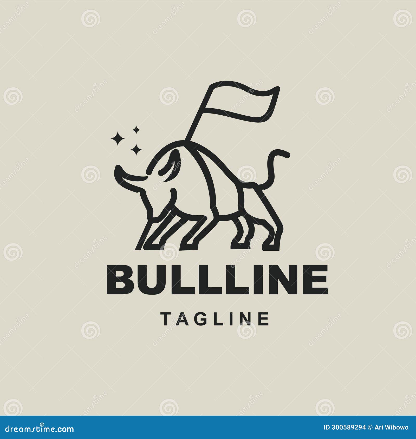 Bull line minimalis stock vector. Illustration of matador - 300589294
