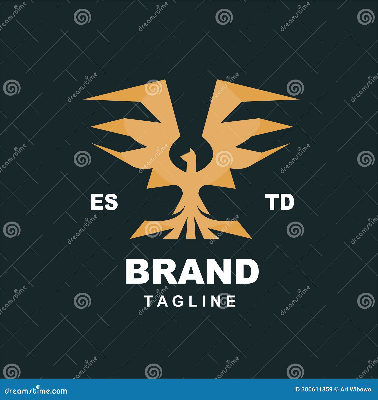 Hawk simple modern logo stock vector. Illustration of graphic - 300611359