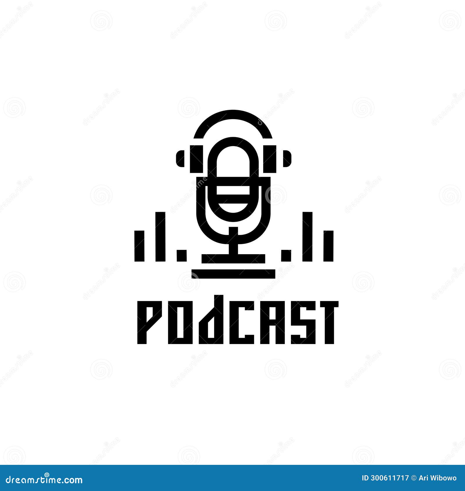 Minimalist Podcast Logo with Musical Scale Splash Stock Vector ...