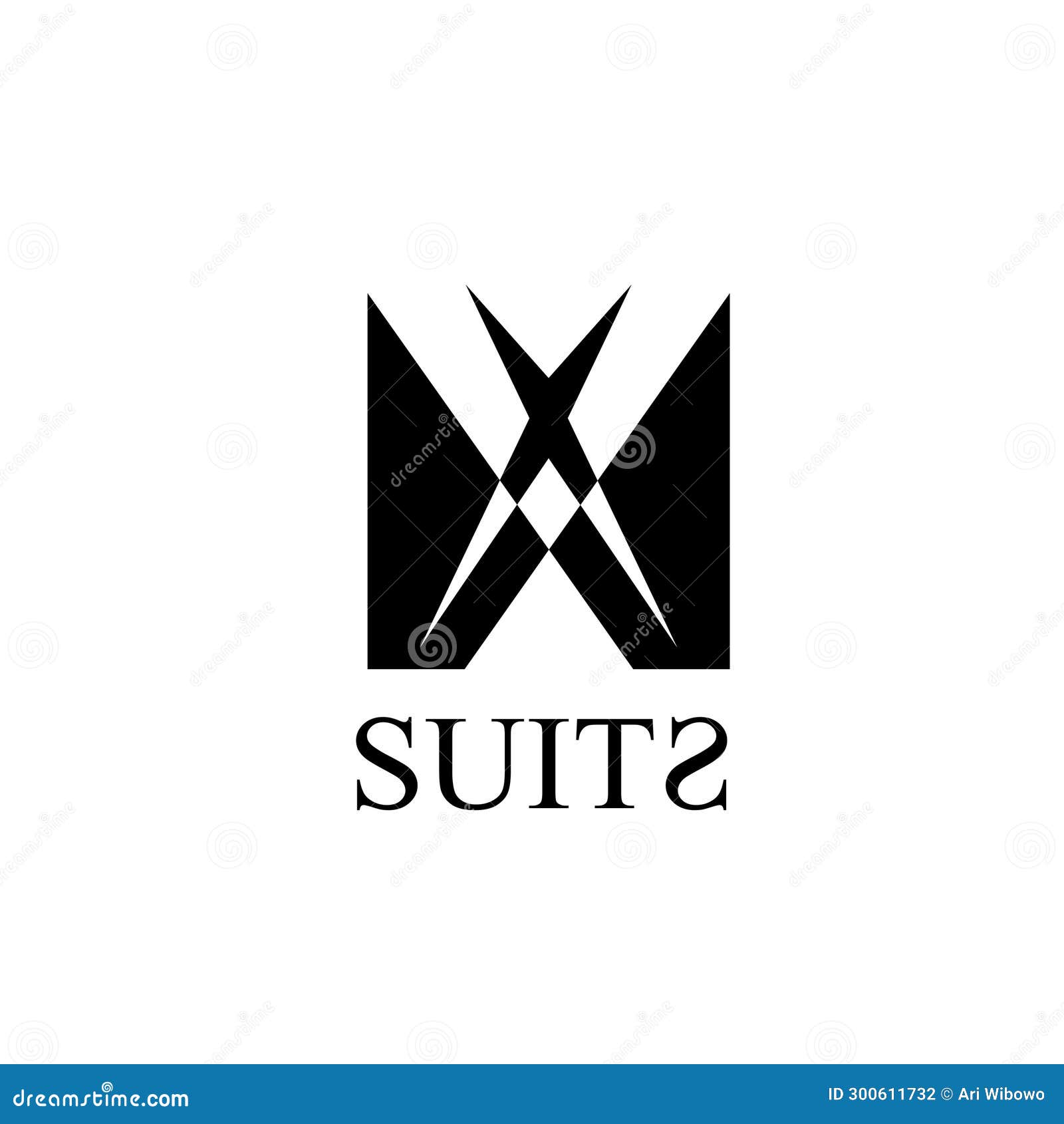 Suit simple black logo stock vector. Illustration of elegant - 300611732