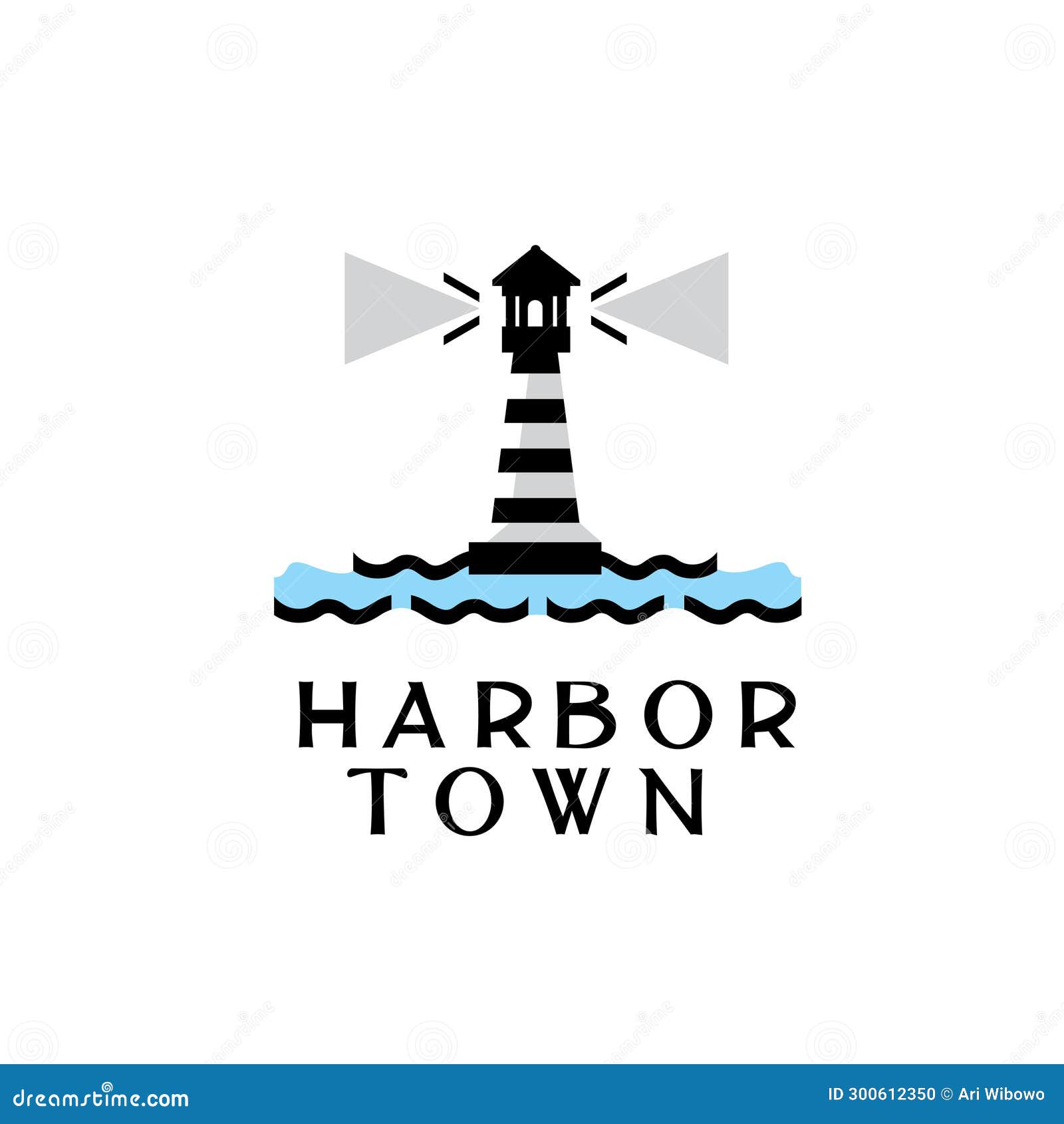 Ship Port Logo, Minimalist Silhouette Ship Tower Stock Vector ...
