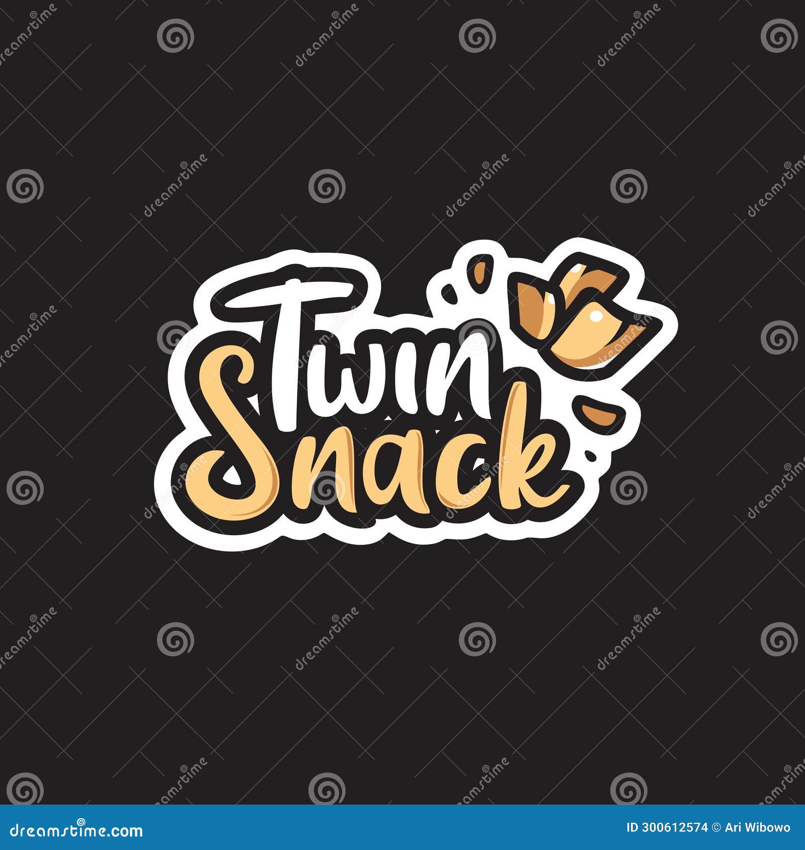 Modern Snack Logo with Light Squirt Crumbs Stock Vector - Illustration ...