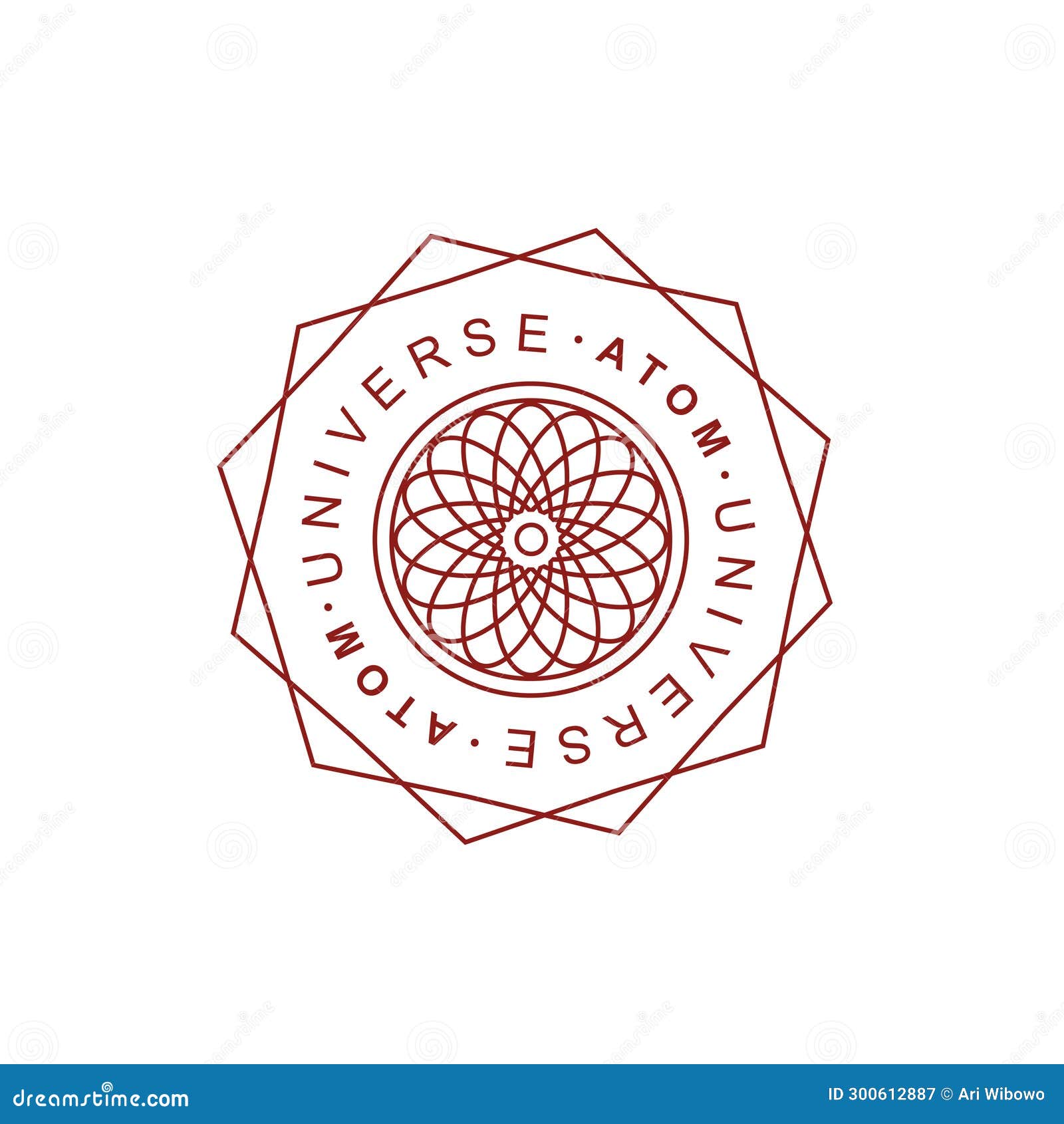 Golden Atom Mosaic Crystal for Astronomy Horoscope Quantum Stock Vector ...