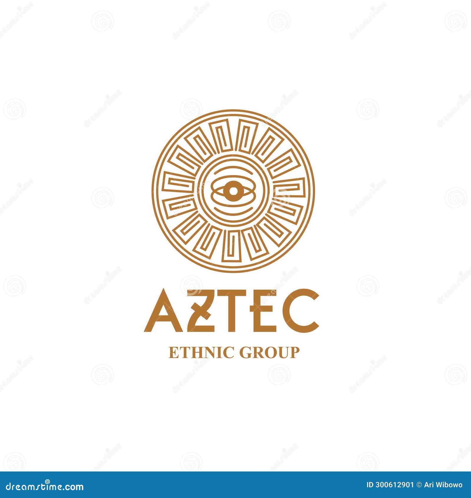 Aztec Eye Logo Vector Vintage Stock Vector - Illustration of circle ...
