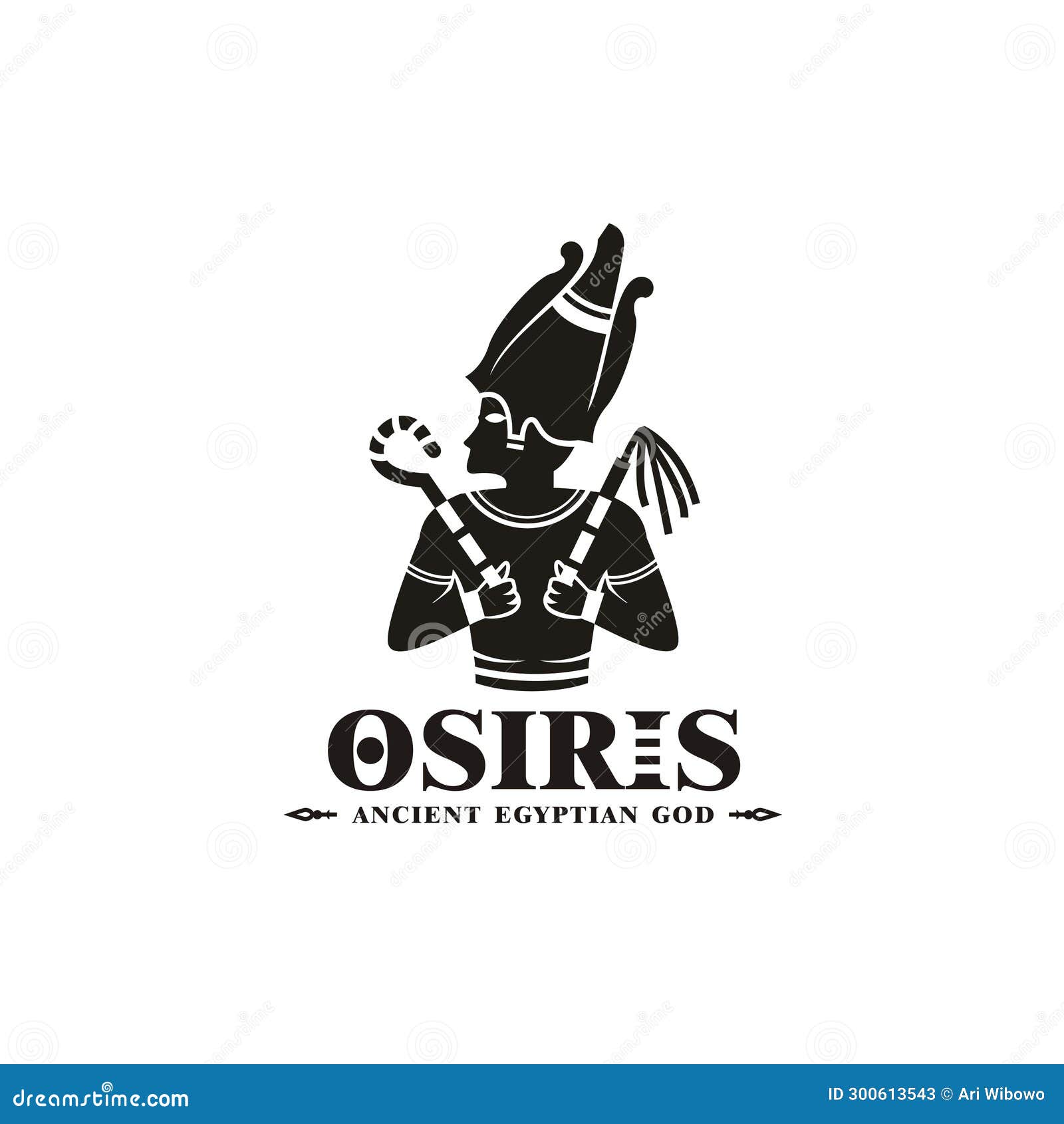 Silhouette of Ancient Egypt God Osiris Stock Vector - Illustration of ...