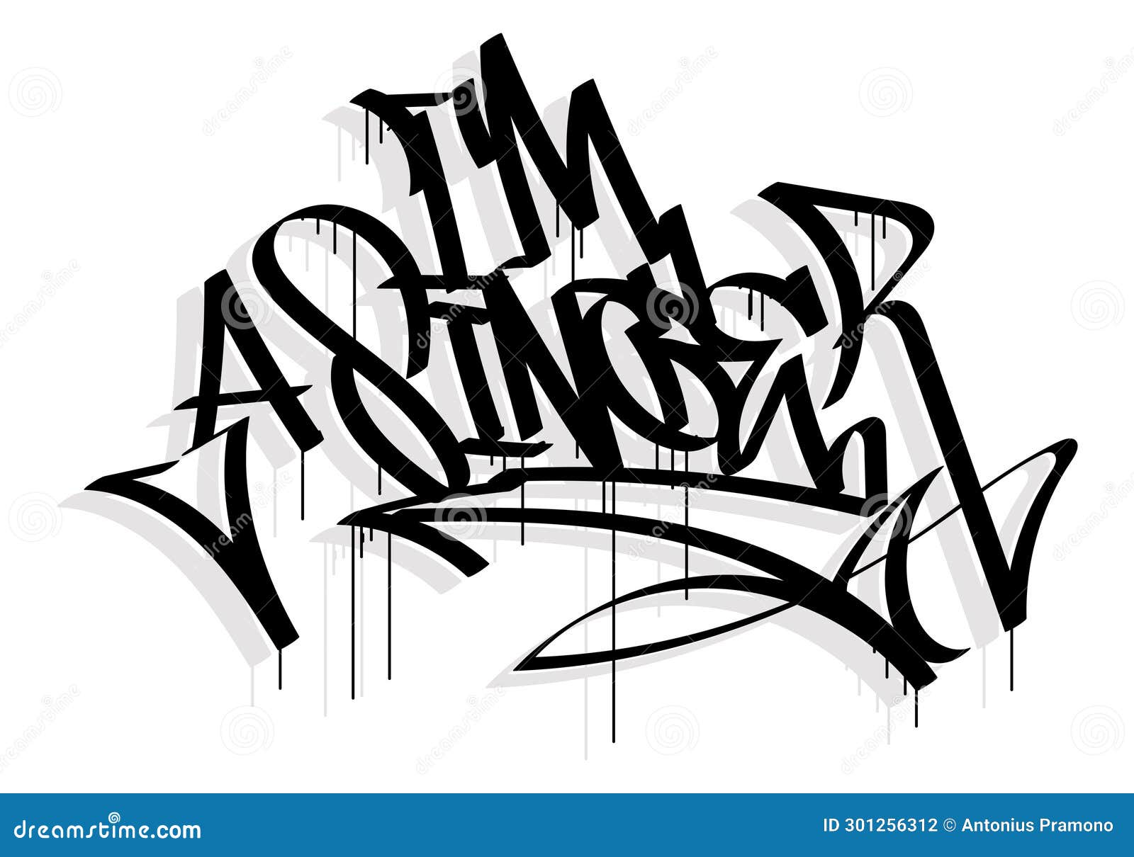 I M a SINGER Word Graffiti Tag Style Stock Vector - Illustration of ...