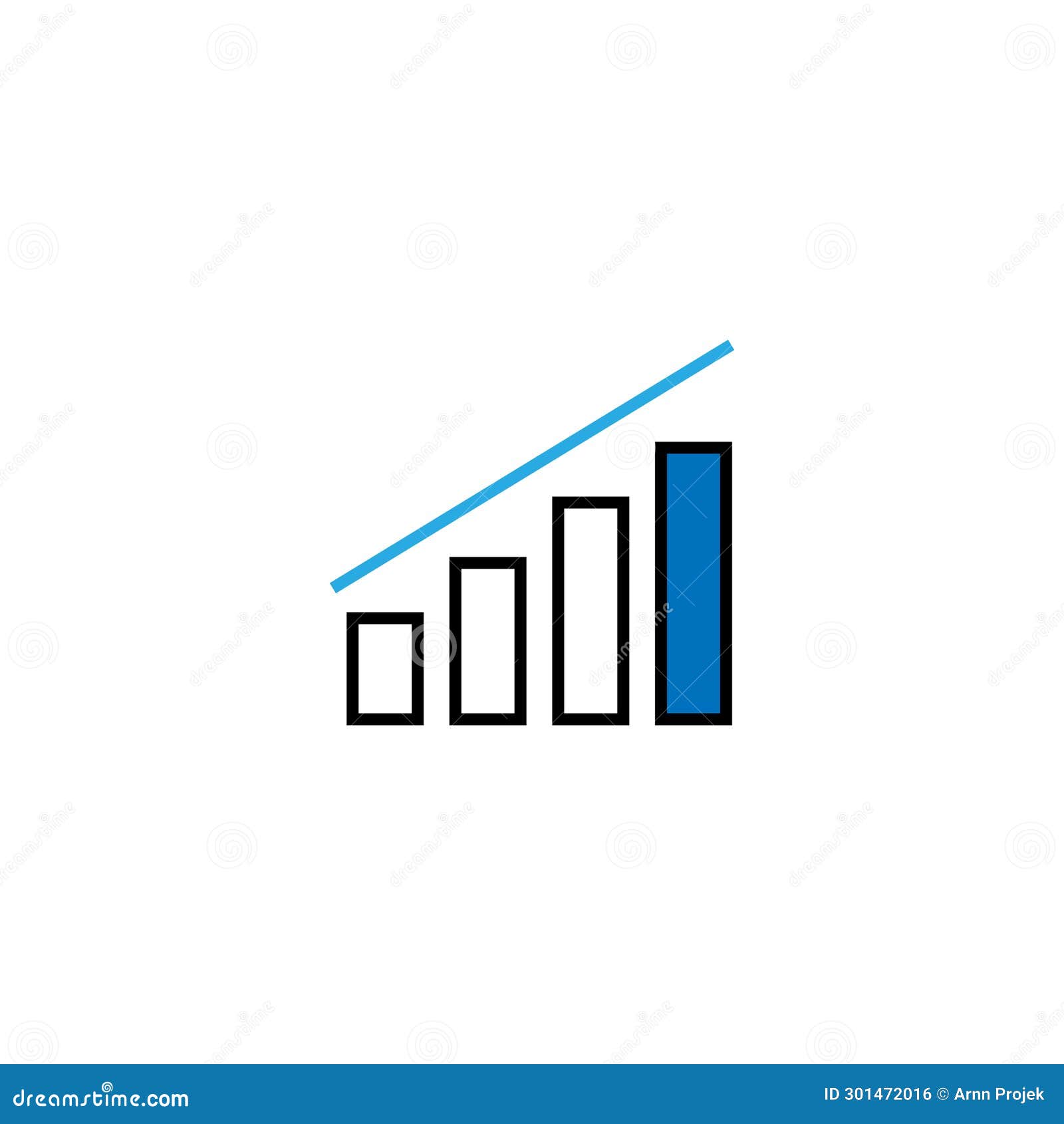 Vector Graphic of Simple Increase and Decrease Progress Graph Stock ...