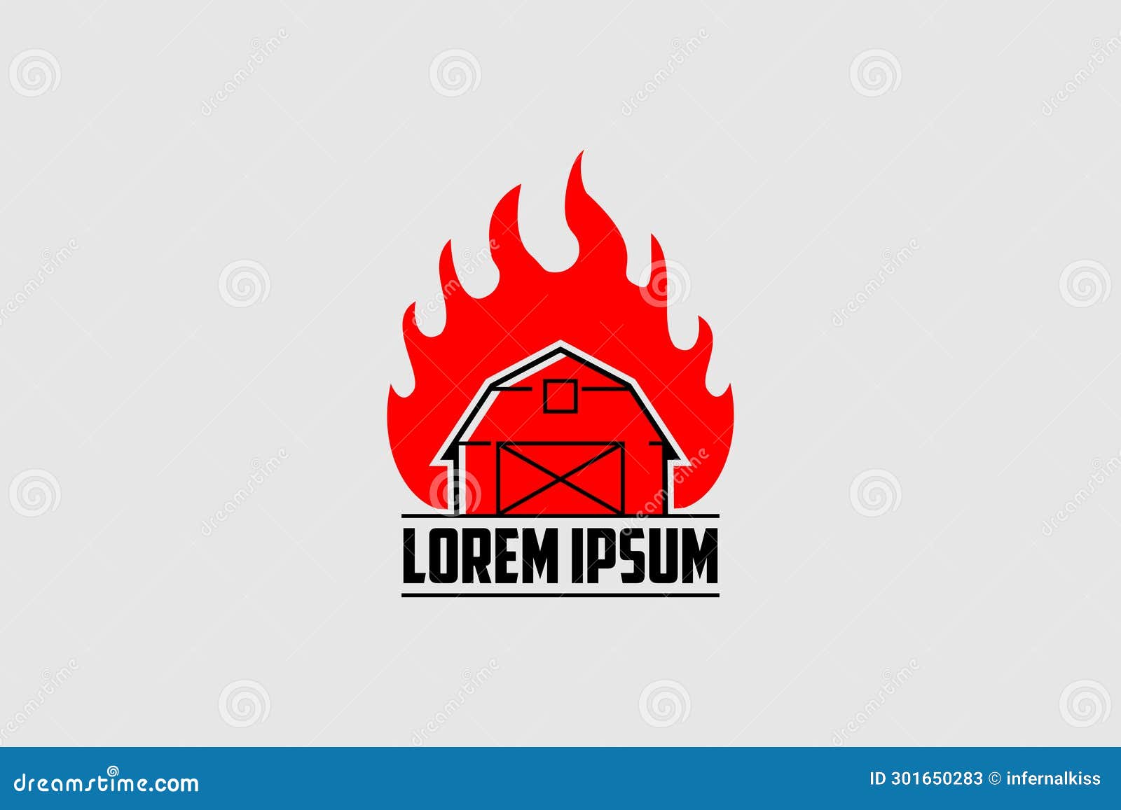 Abstract Warehouse on Fire Logo Vector Template Stock Vector ...