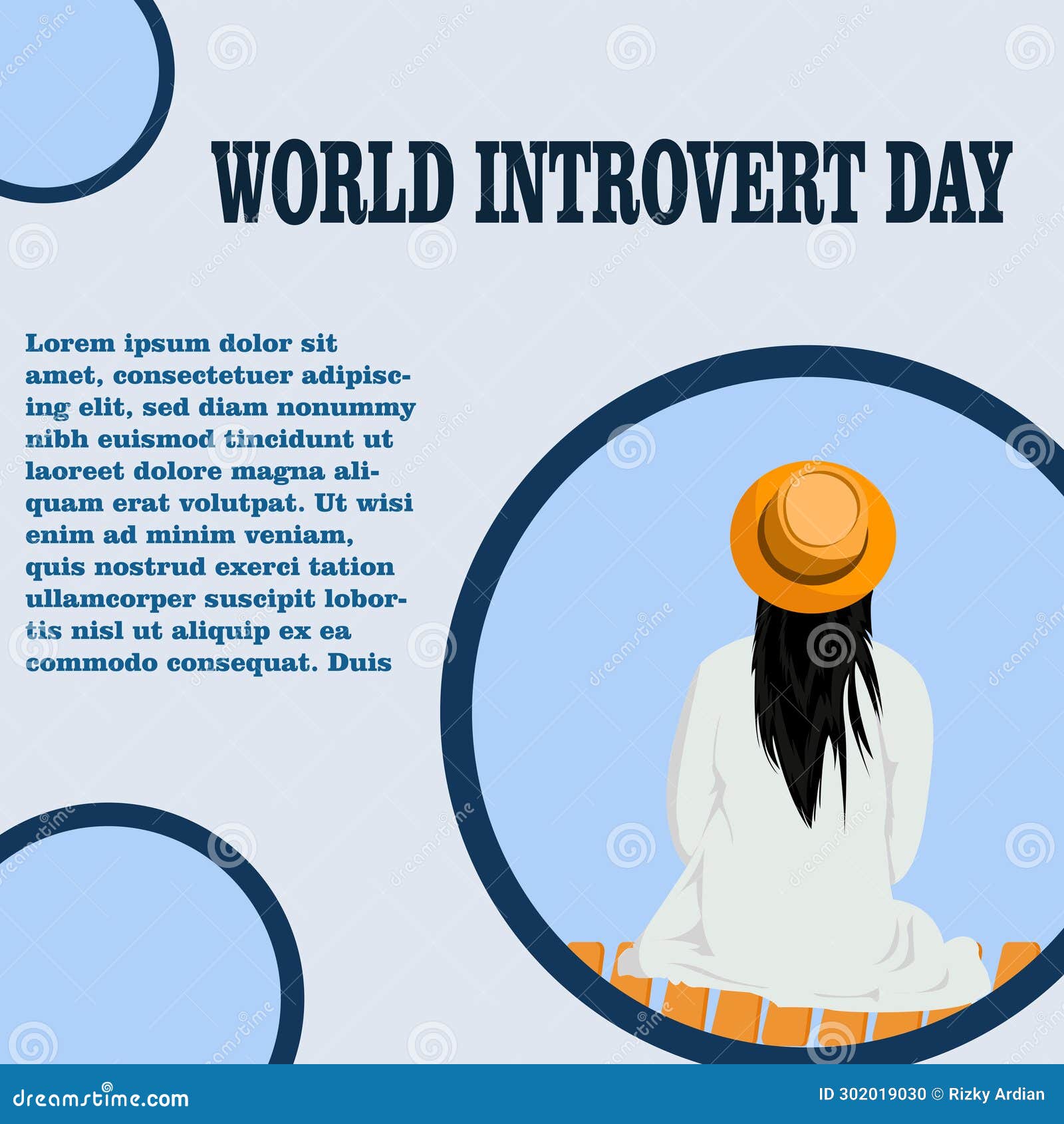 World introvert day stock vector. Illustration of daydream - 302019030