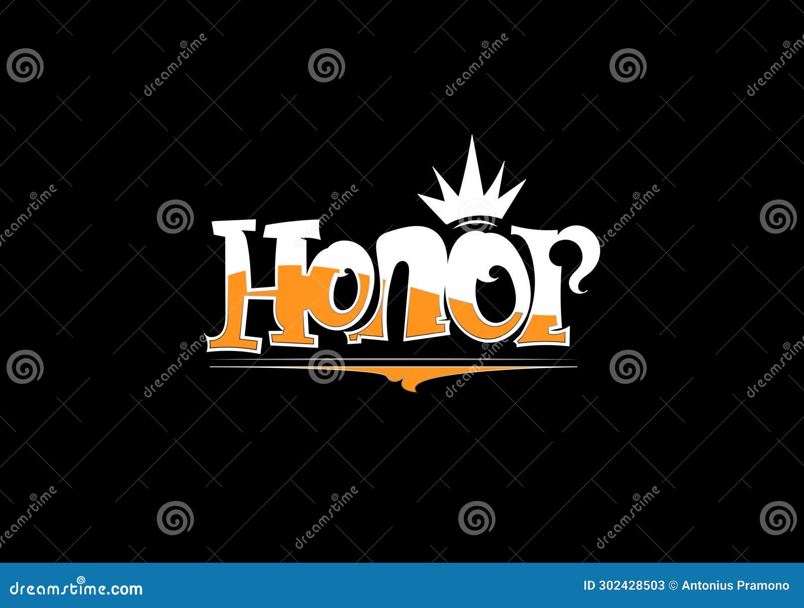 HONOR Lettering Custom Logo Design Stock Vector - Illustration of ...