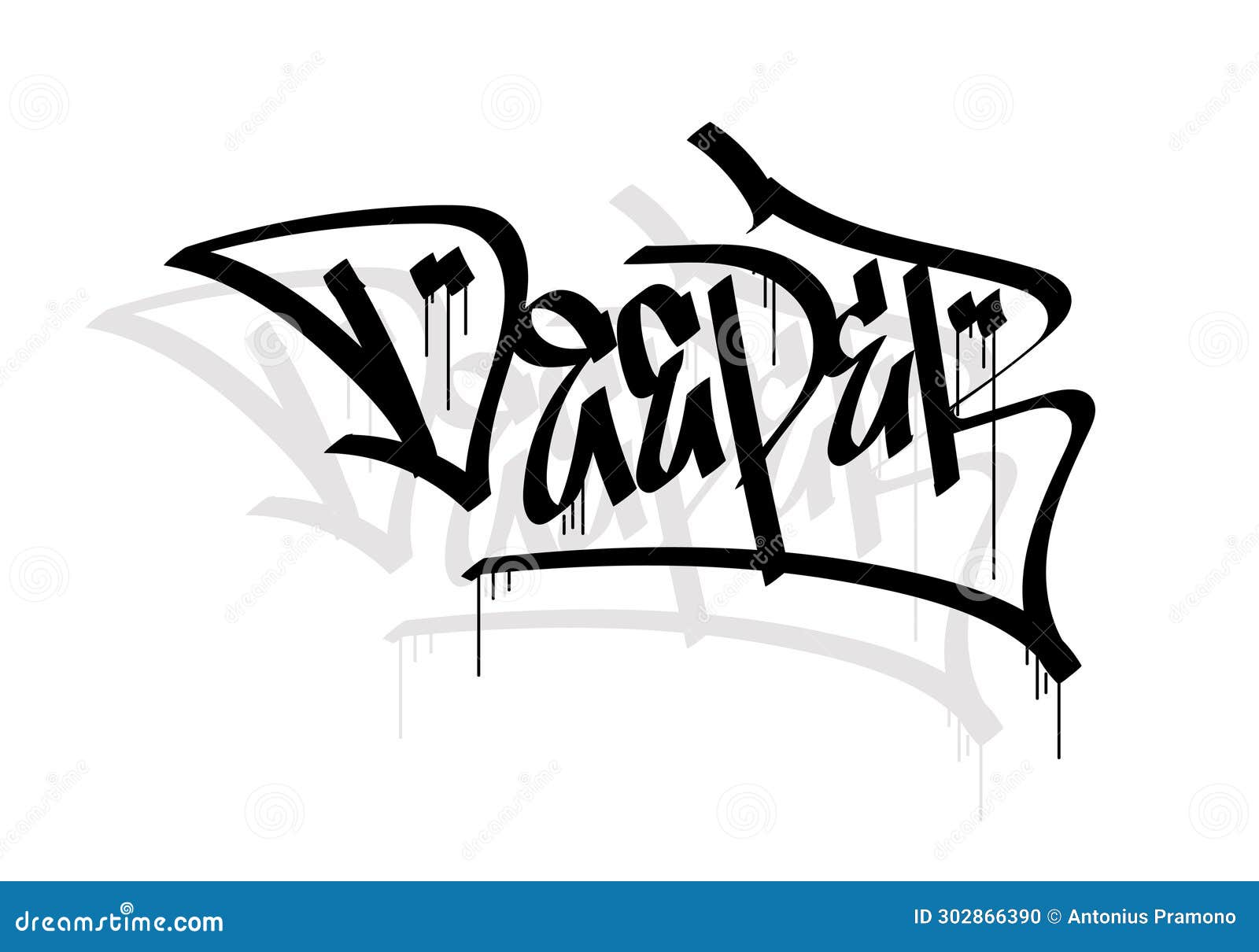 DEEPER Word Graffiti Tag Style Stock Vector - Illustration of lettering ...