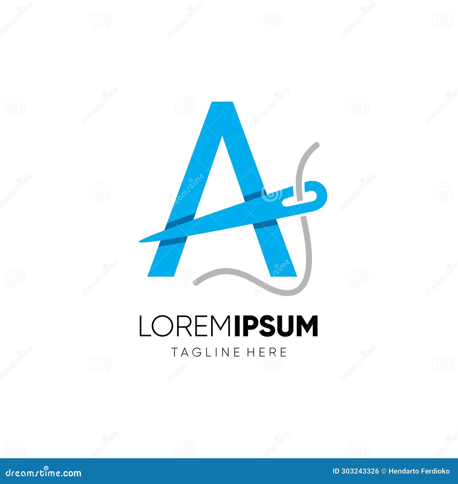 Initial Letter a Needle Logo Design Vector Icon Graphic Ilustration ...