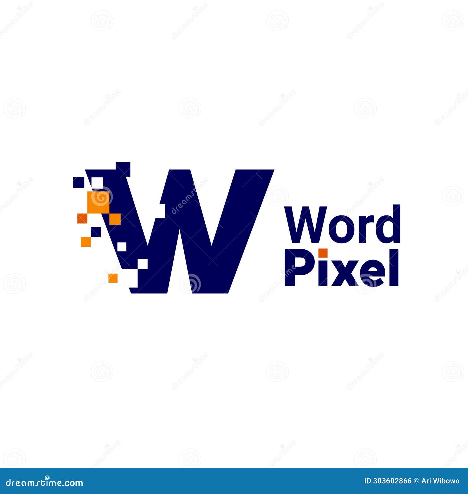 W Letter Pixel Mark Digital 8 Bit Stock Vector - Illustration of ...