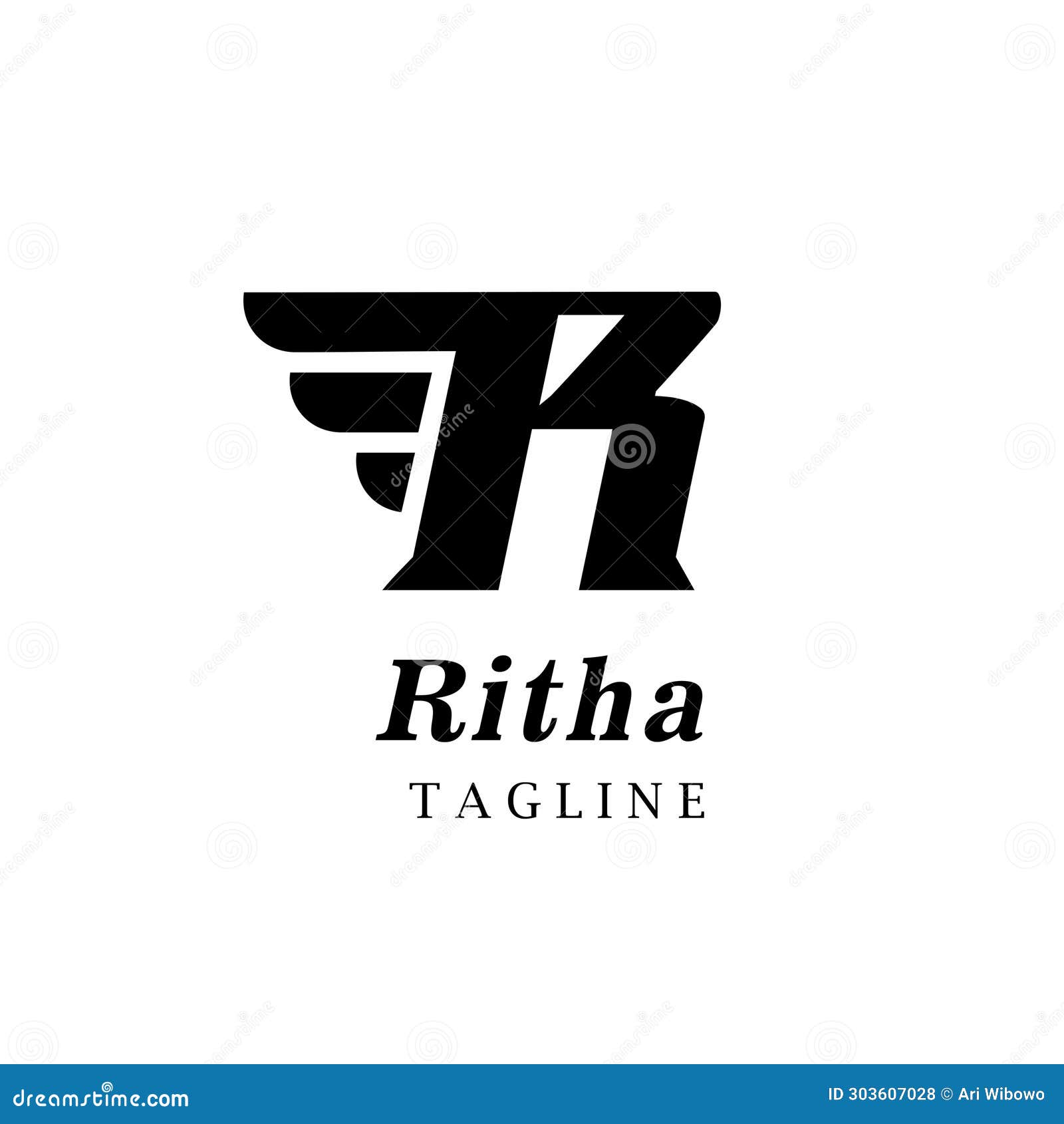 Point Letter R Logo stock vector. Illustration of abstract - 303607028