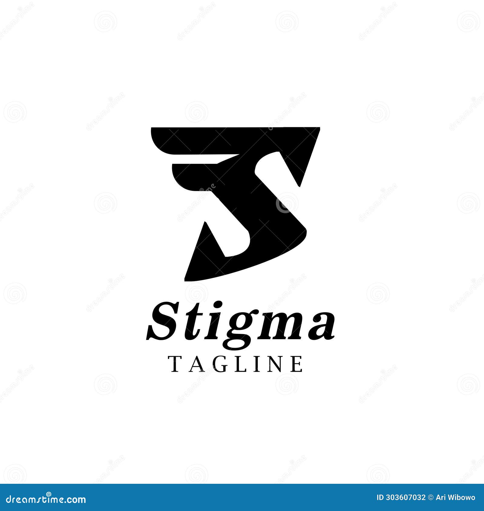 Point Letter S Logo stock vector. Illustration of initials - 303607032