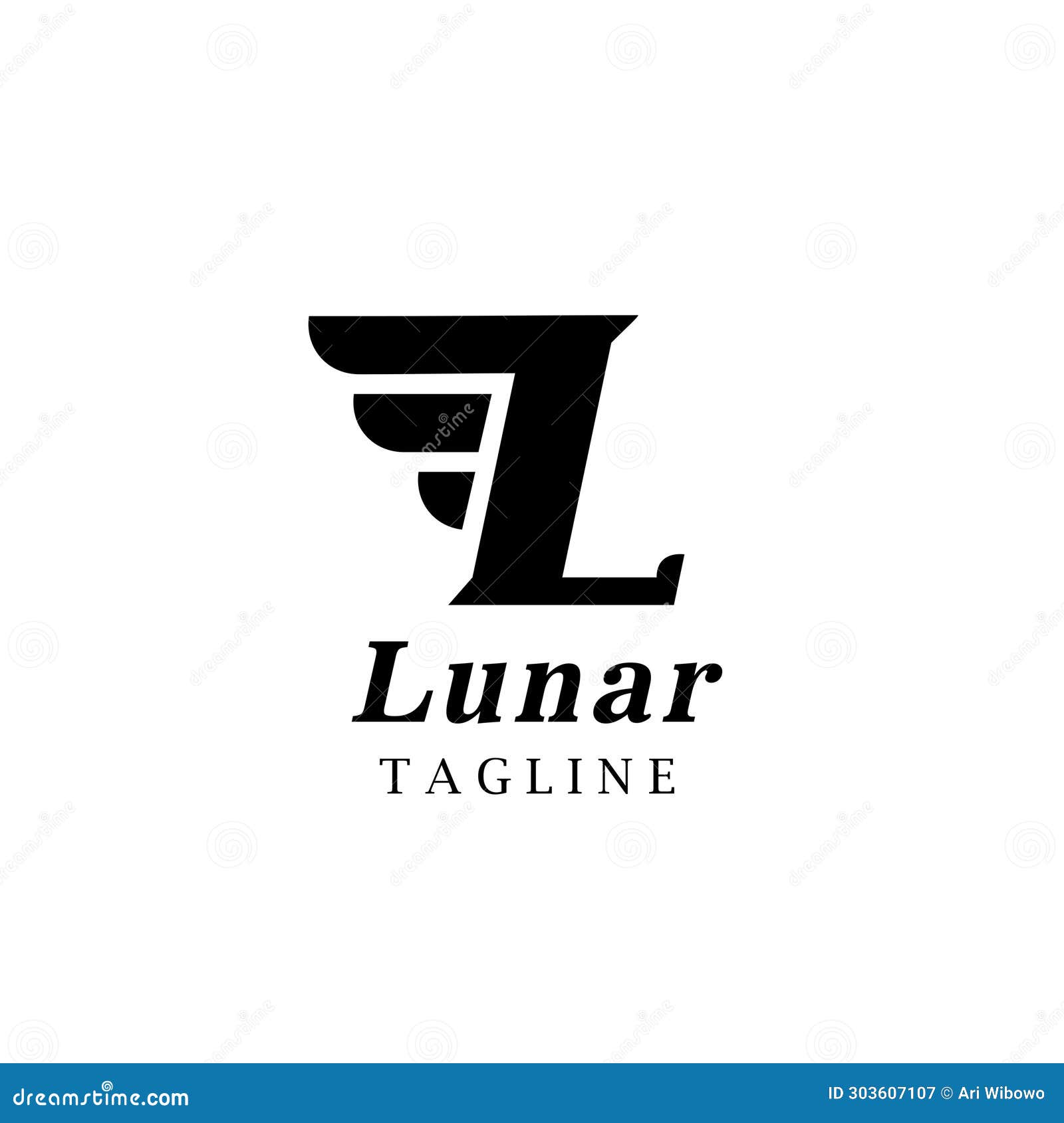 Point Letter L Logo stock vector. Illustration of letters - 303607107