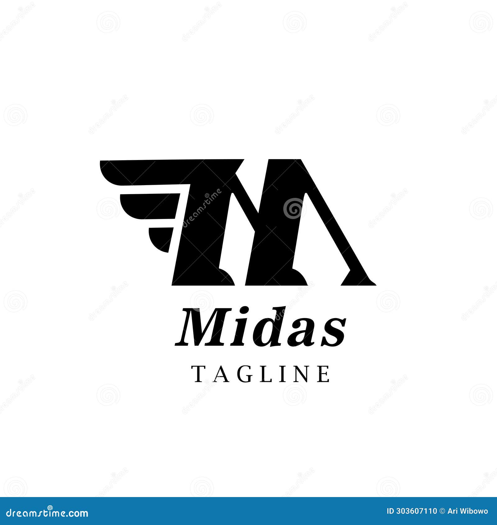 Point Letter M Logo stock vector. Illustration of abstract - 303607110