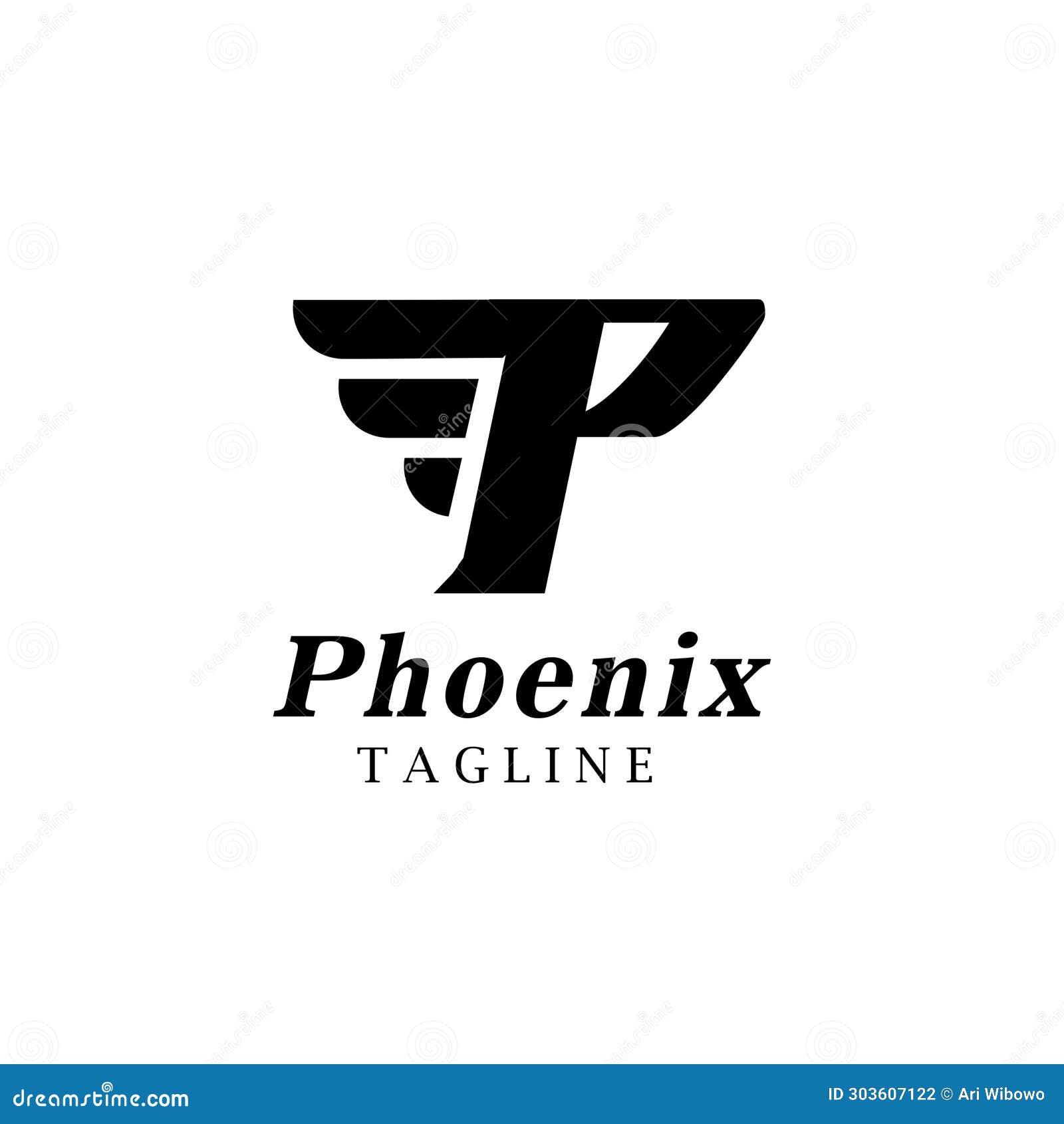 Point Letter P Logo stock vector. Illustration of digital - 303607122