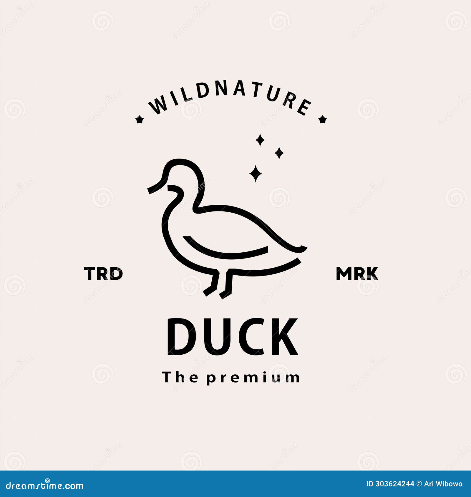 Vintage Retro Hipster Duck Logo Stock Vector - Illustration of duck ...