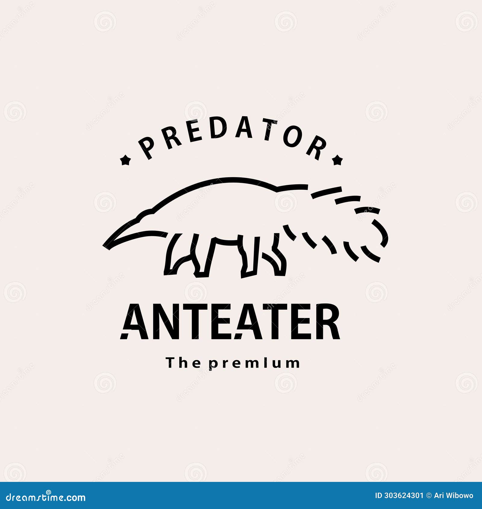 Set Of Anteater Logo Design Vector. Silhouette Of Anteater. Vector ...