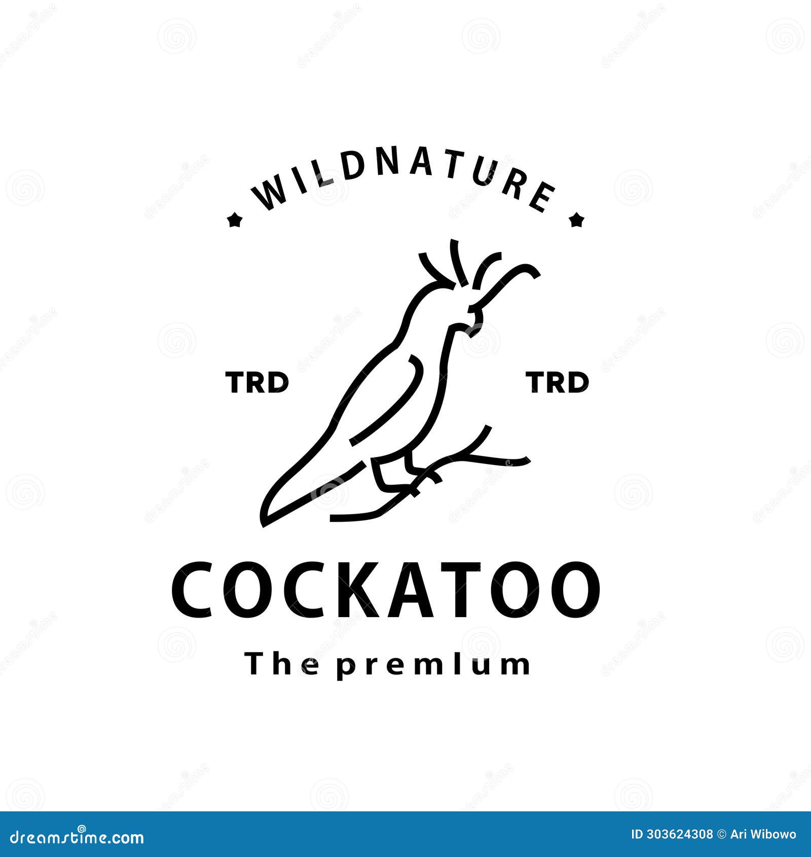 Vintage Retro Hipster Cockatoo Logo Stock Vector - Illustration of ...