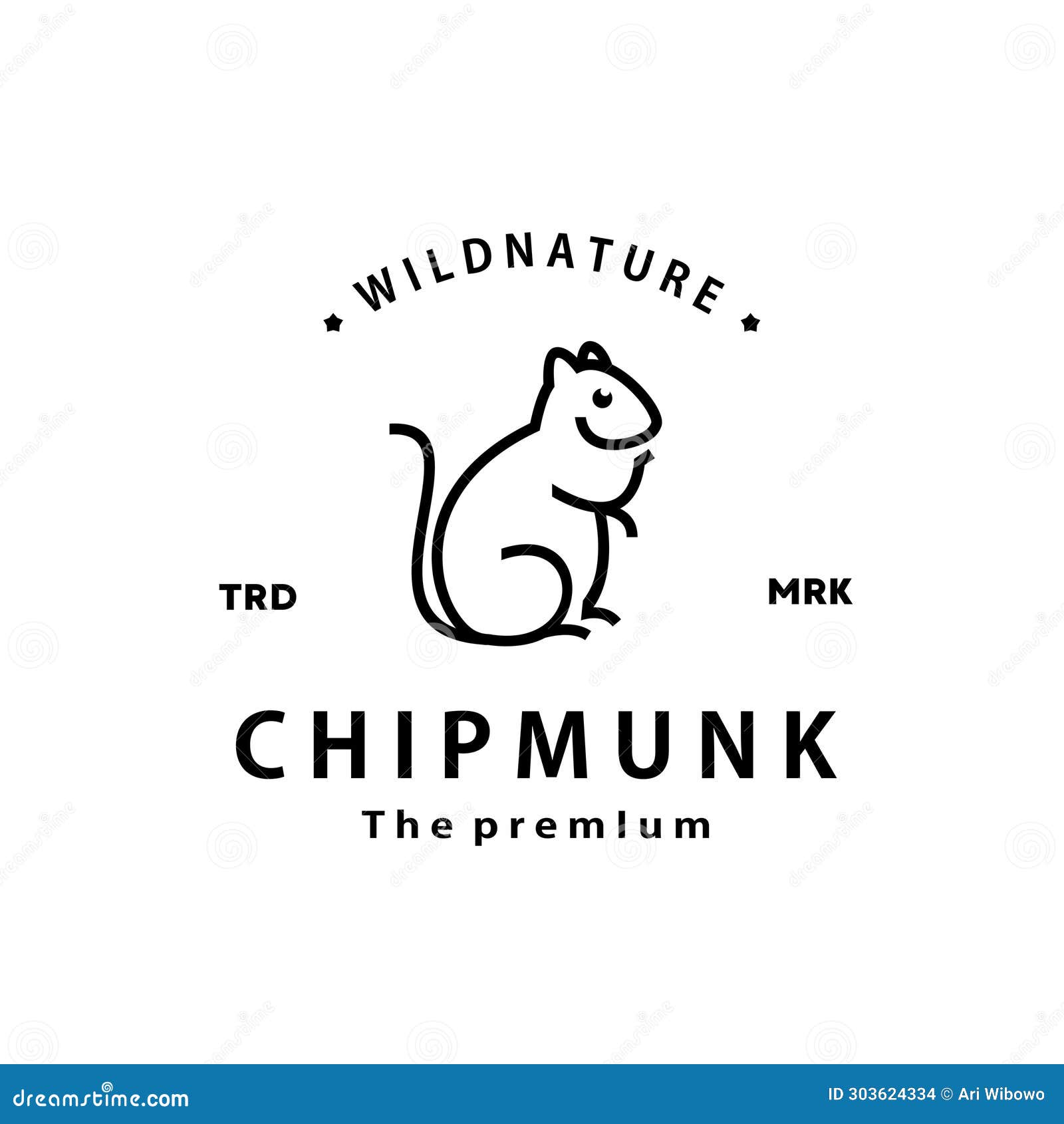 Vintage Retro Hipster Chipmunk Logo Stock Vector - Illustration of idea ...