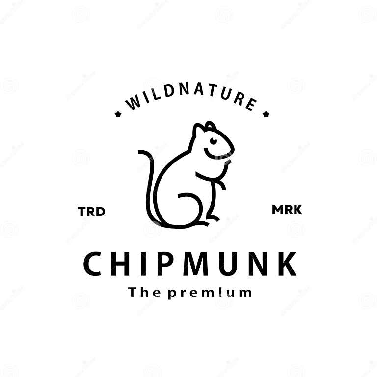 Vintage Retro Hipster Chipmunk Logo Stock Vector - Illustration of idea, chipmunk: 303624334