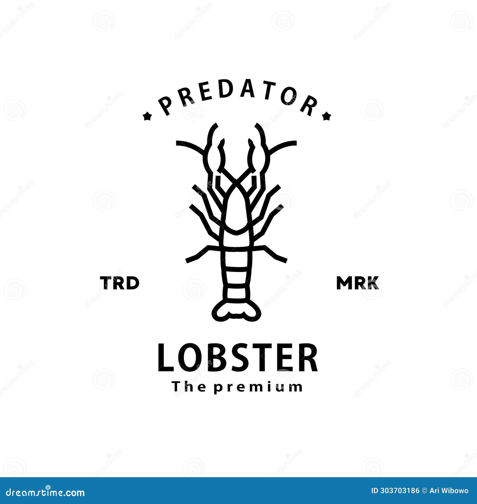Vintage Retro Hipster Lobster Logo Stock Vector - Illustration of ...