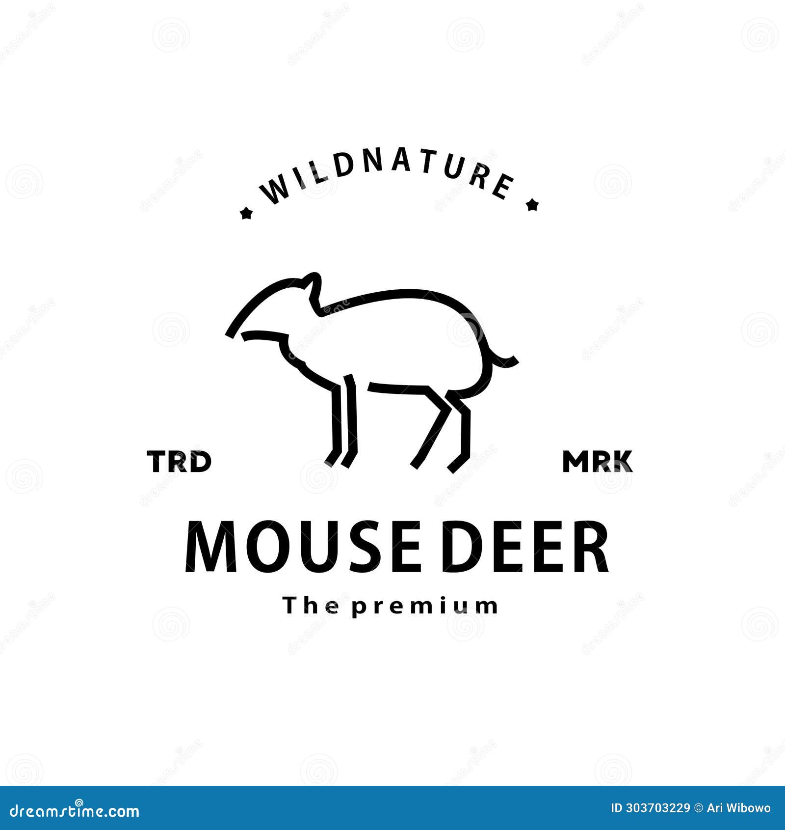 Vintage Retro Hipster Mouse Deer Logo Stock Vector - Illustration of ...